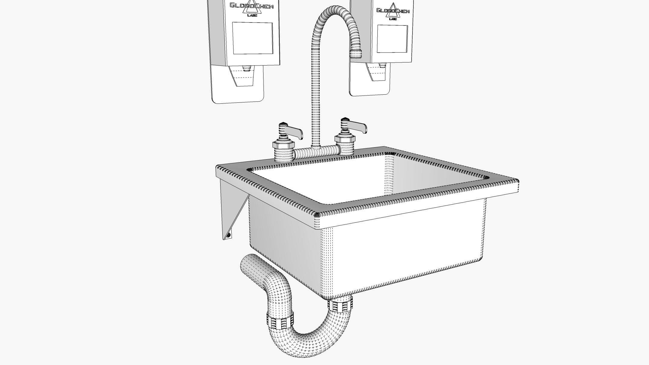Hand Washing Station - 3D Model by SpiritSwitchboard