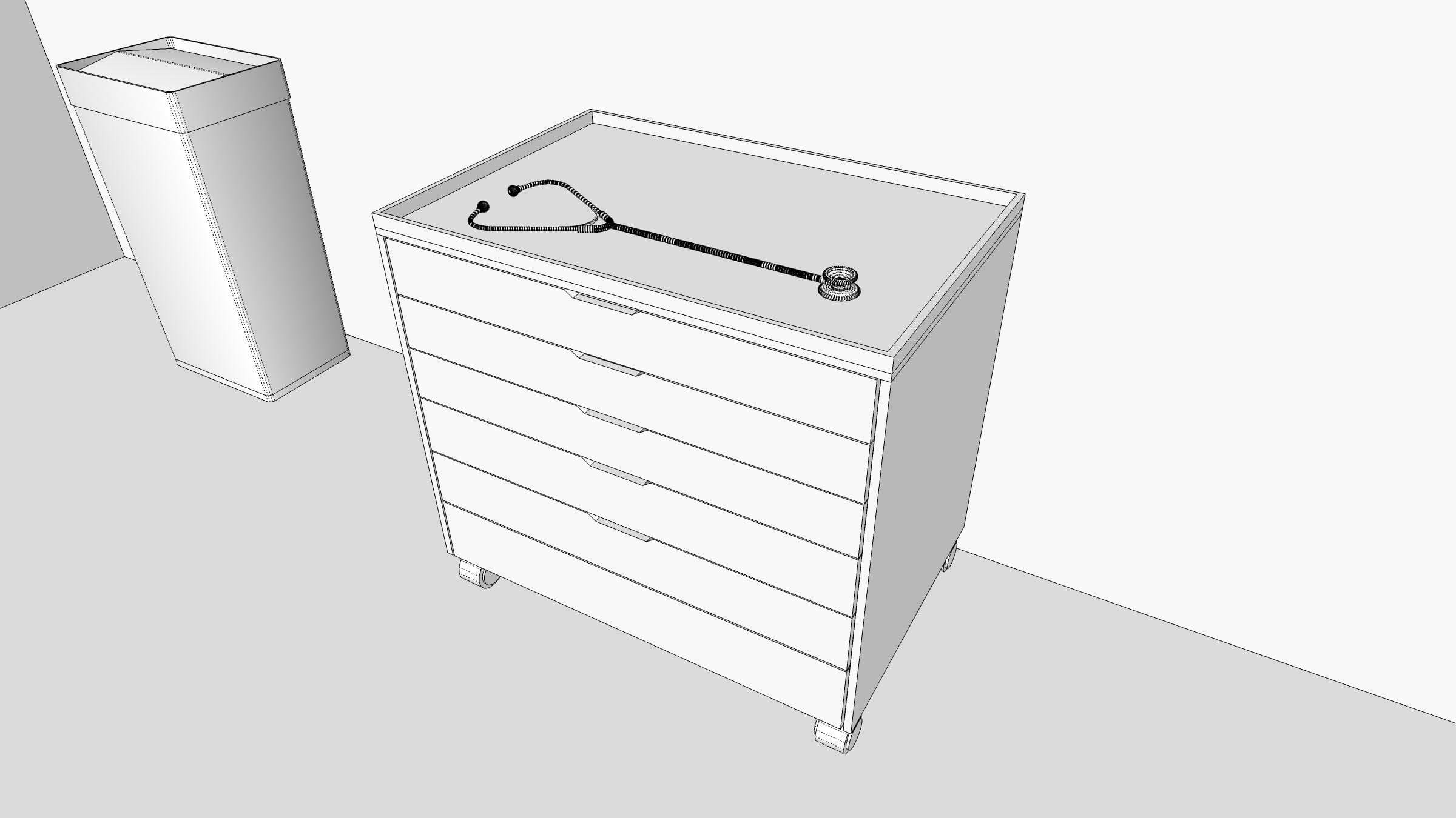 Hospital Room - Medical Equipment 3D Model by SpiritSwitchboard