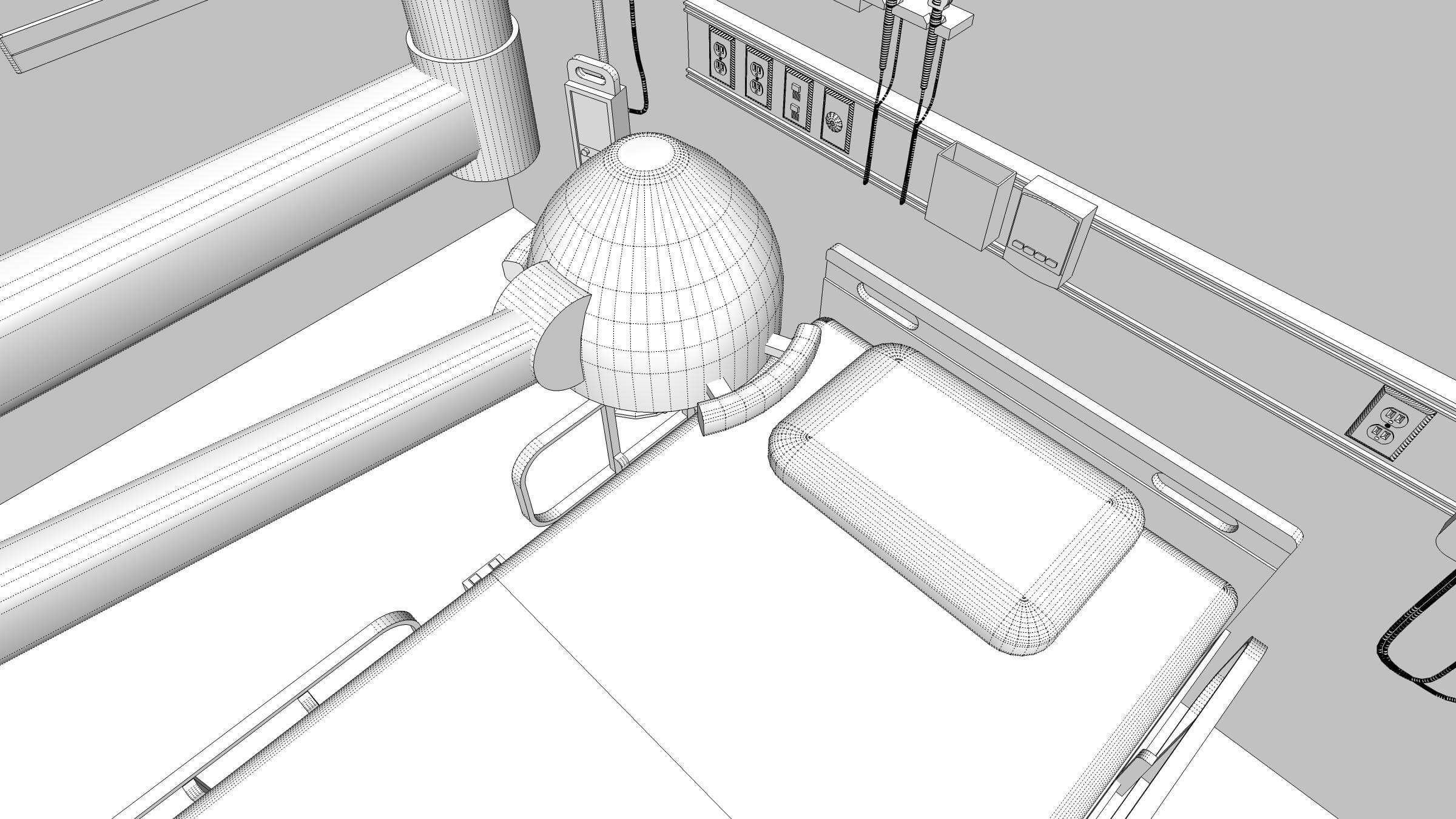 Hospital Room - Medical Equipment 3D Model by SpiritSwitchboard