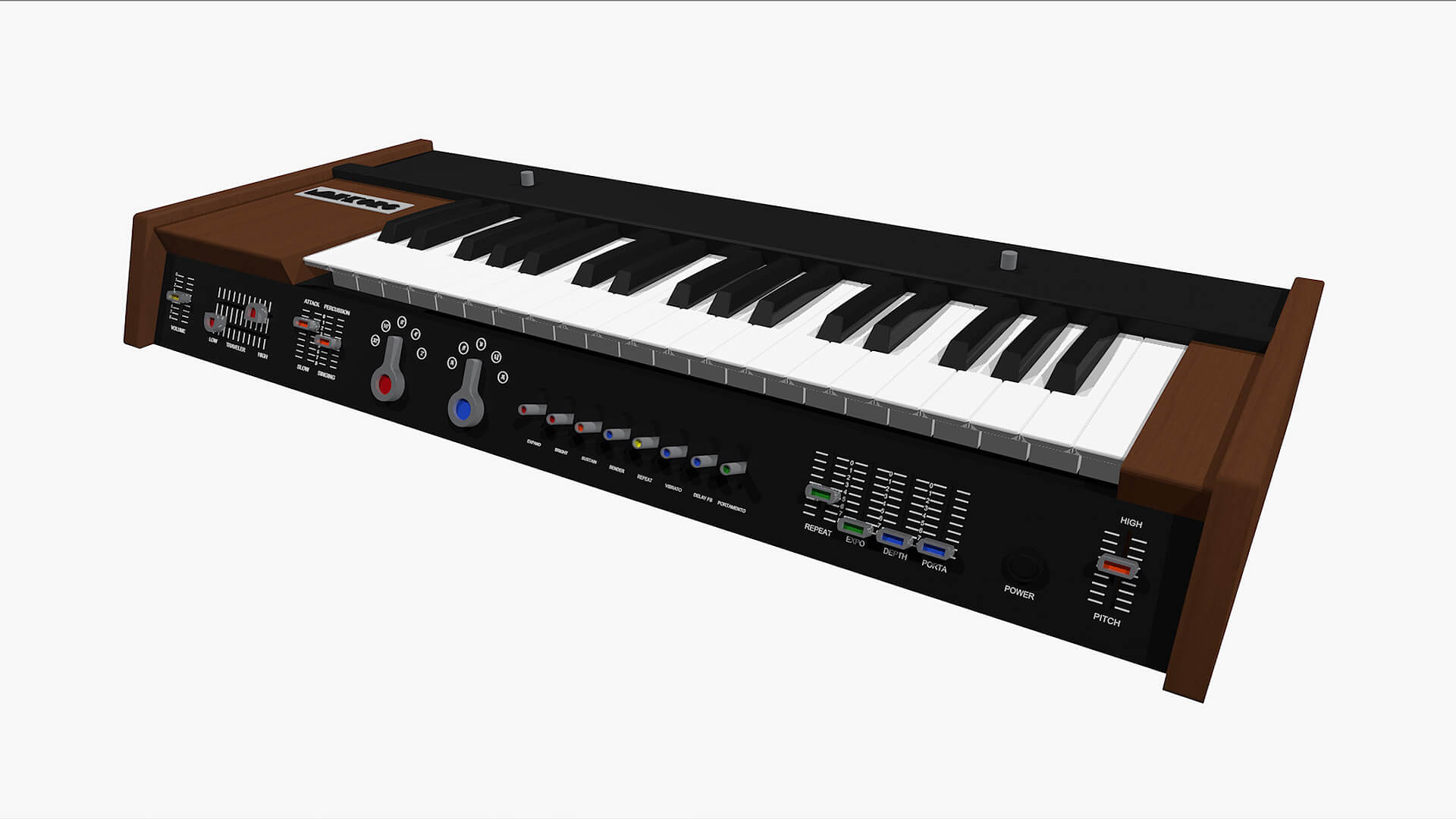 Keyboard - Korg Univox - Vintage Synthesizer 3D Model by SpiritSwitchboard