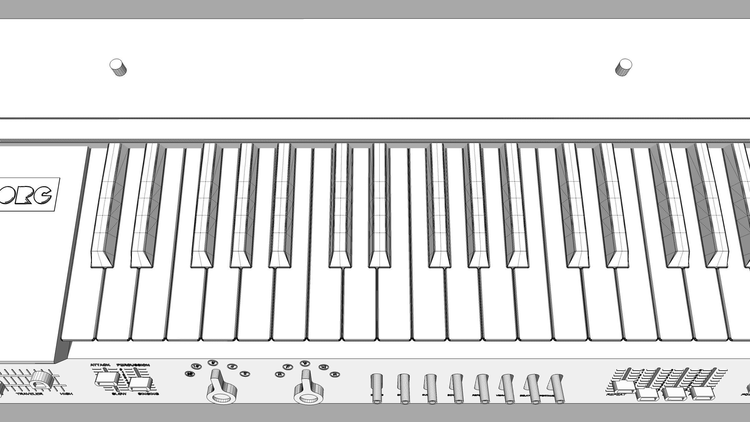 Keyboard - Korg Univox - Vintage Synthesizer 3D Model by SpiritSwitchboard