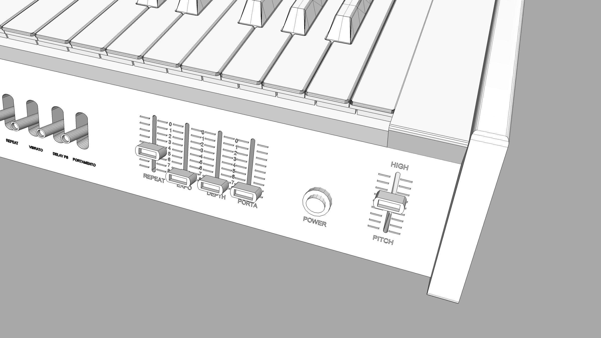 Keyboard - Korg Univox - Vintage Synthesizer 3D Model by SpiritSwitchboard