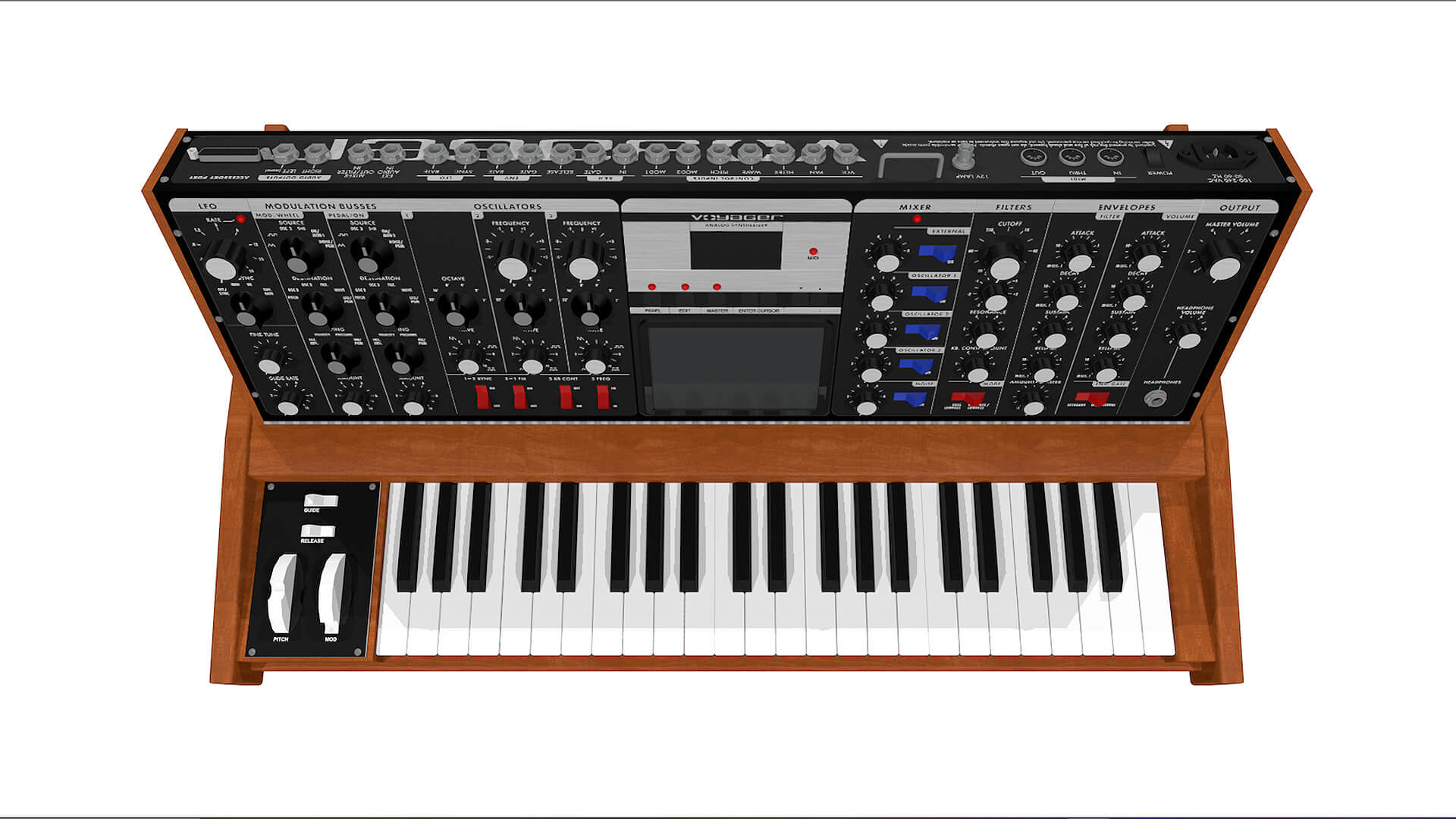 Keyboard Synthesizer - Moog Voyager - Wood Finish 3D Model by ...