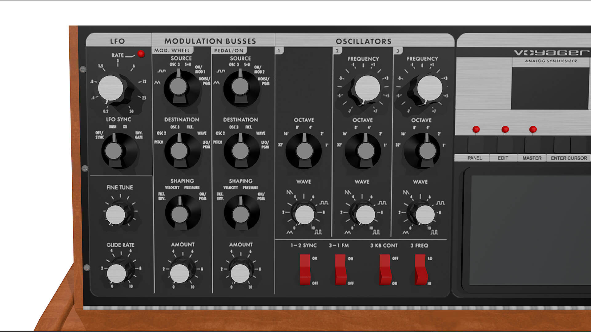 Keyboard Synthesizer - Moog Voyager - Wood Finish 3D Model by ...