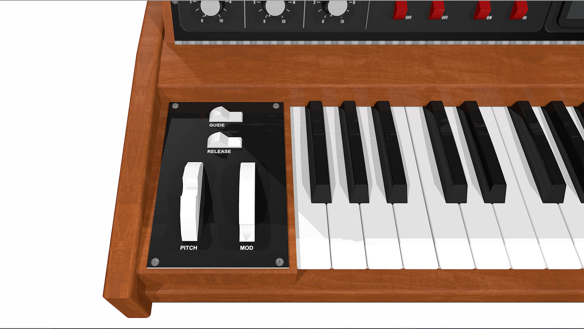 Keyboard Synthesizer - Moog Voyager - Wood Finish 3D Model by ...
