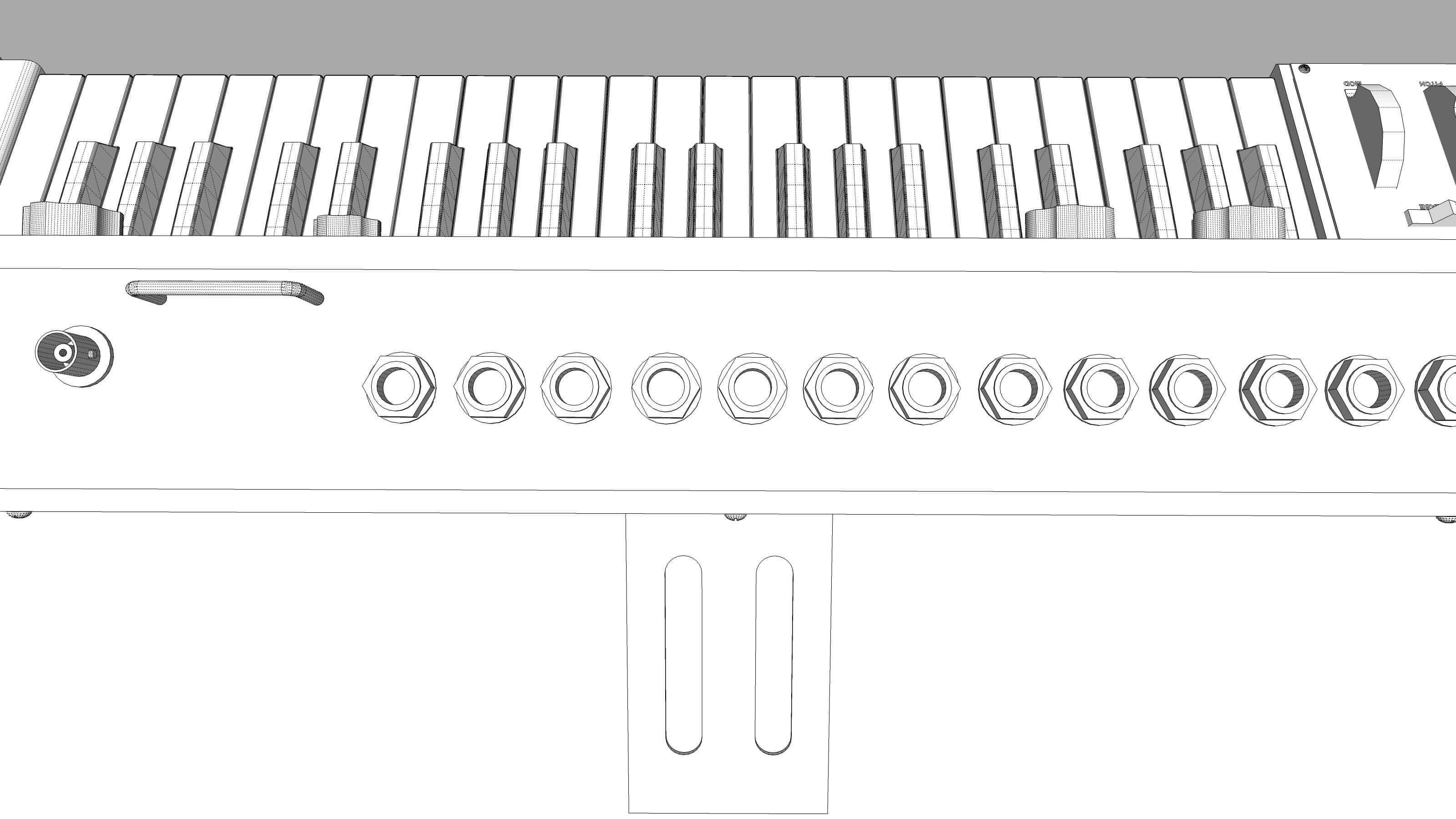 Keyboard Synthesizer - Moog Voyager - Wood Finish 3D Model by ...
