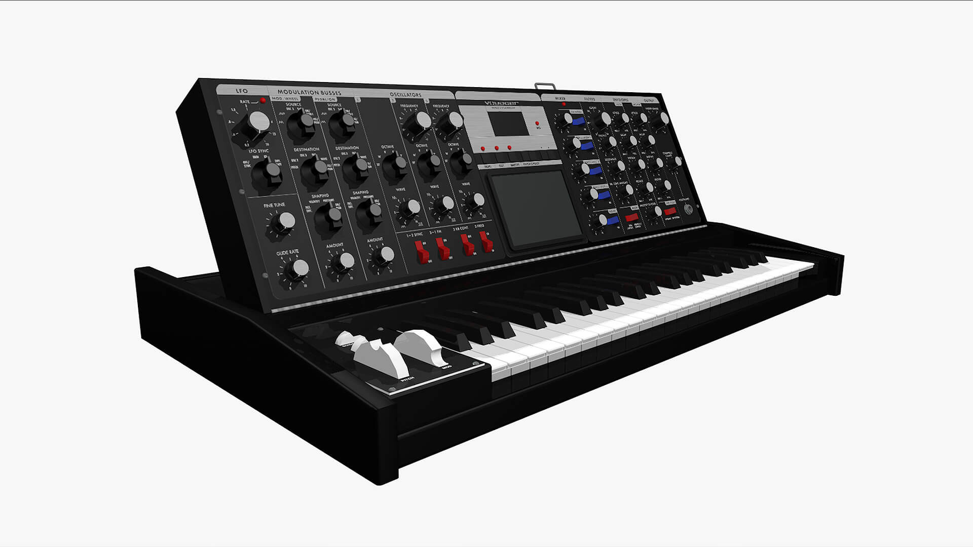 Keyboard Synthesizer - Moog Voyager 3D Model by SpiritSwitchboard