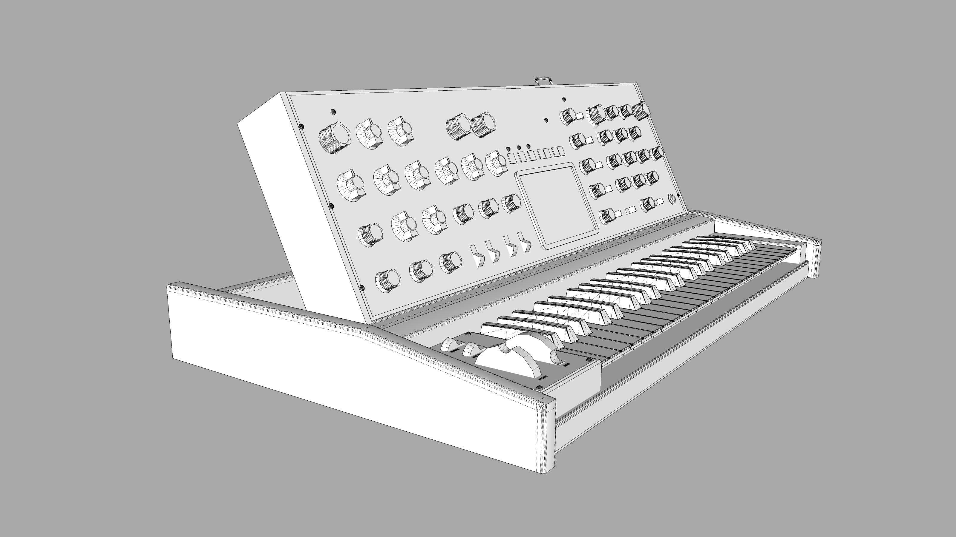 Keyboard Synthesizer - Moog Voyager 3D Model by SpiritSwitchboard