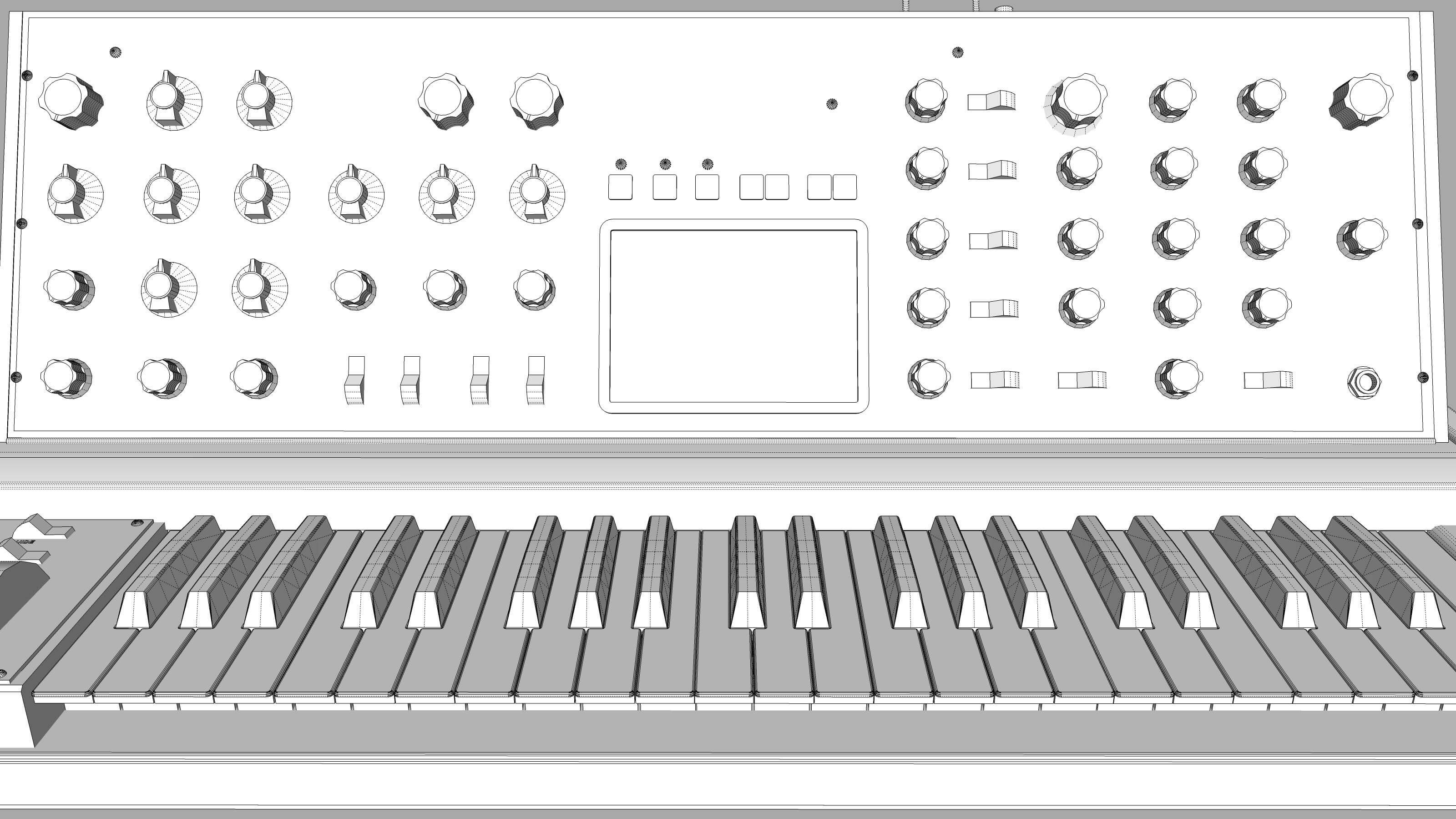 Keyboard Synthesizer - Moog Voyager 3D Model by SpiritSwitchboard