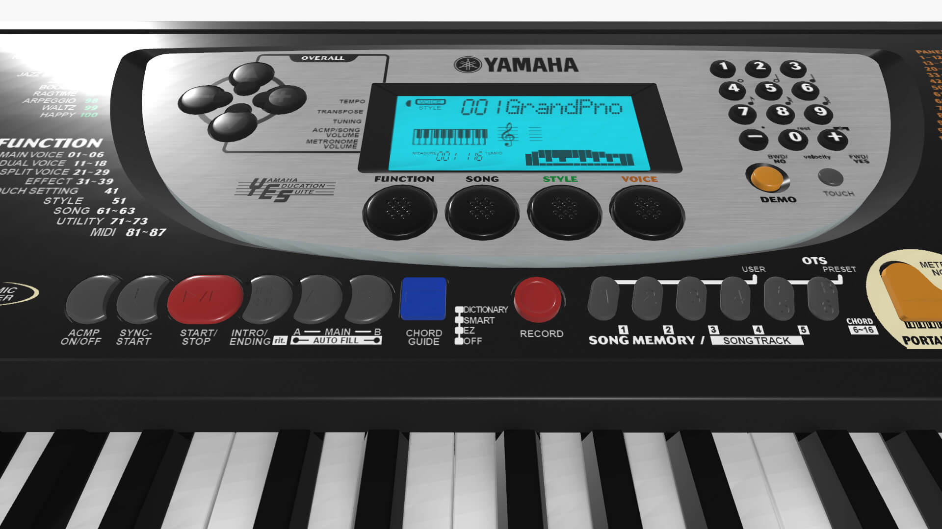 Keyboard Workstation - Yamaha PSR 270 3D Model by SpiritSwitchboard