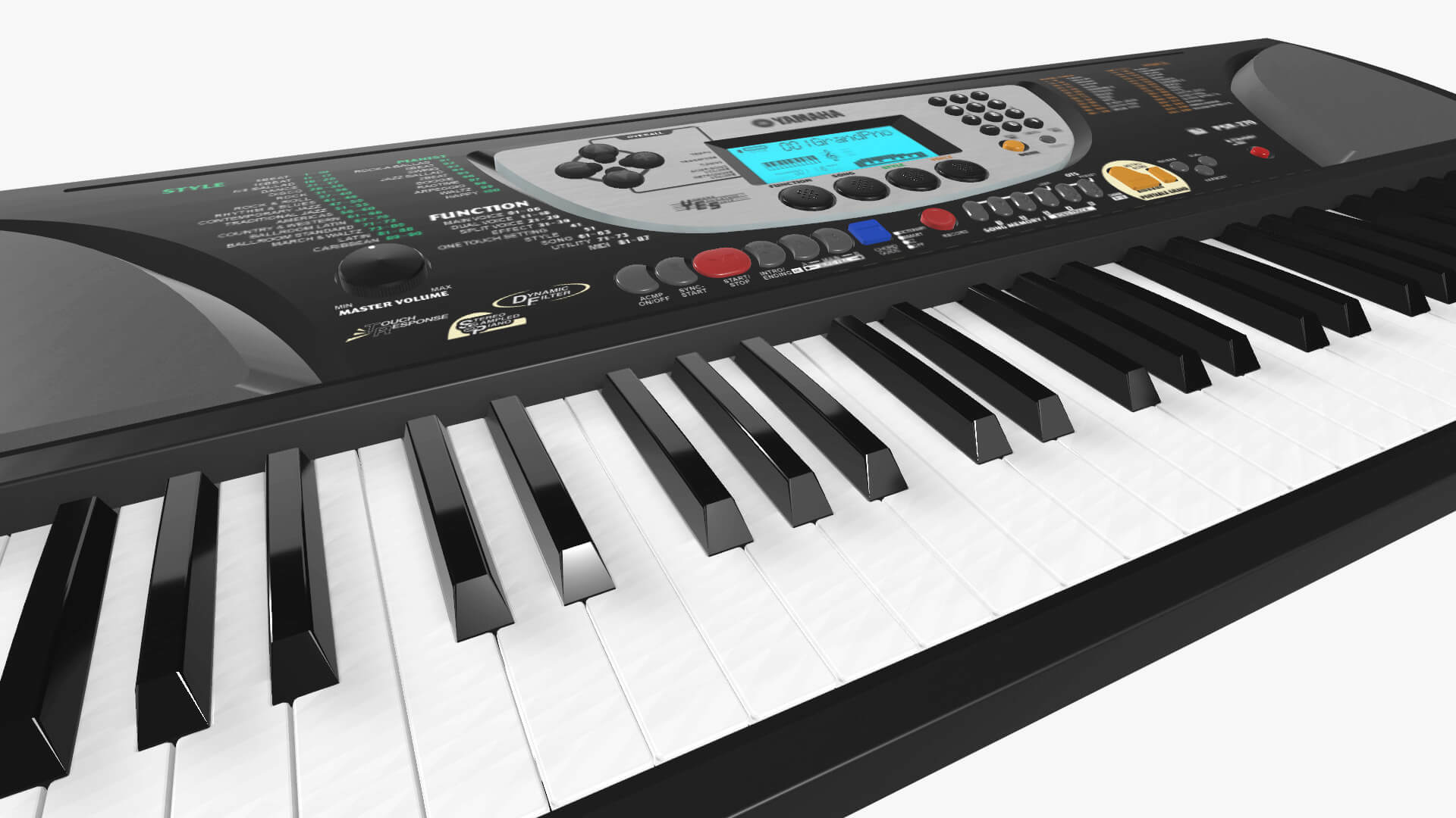 Keyboard Workstation - Yamaha PSR 270 3D Model by SpiritSwitchboard