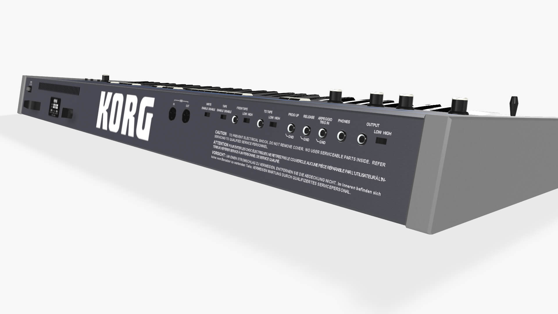 Korg Poly 61 - Synthesizer Keyboard 3D Model by SpiritSwitchboard