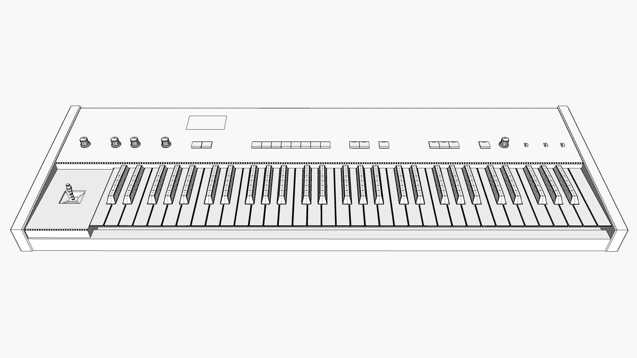 Korg Poly 61 - Synthesizer Keyboard 3D Model by SpiritSwitchboard