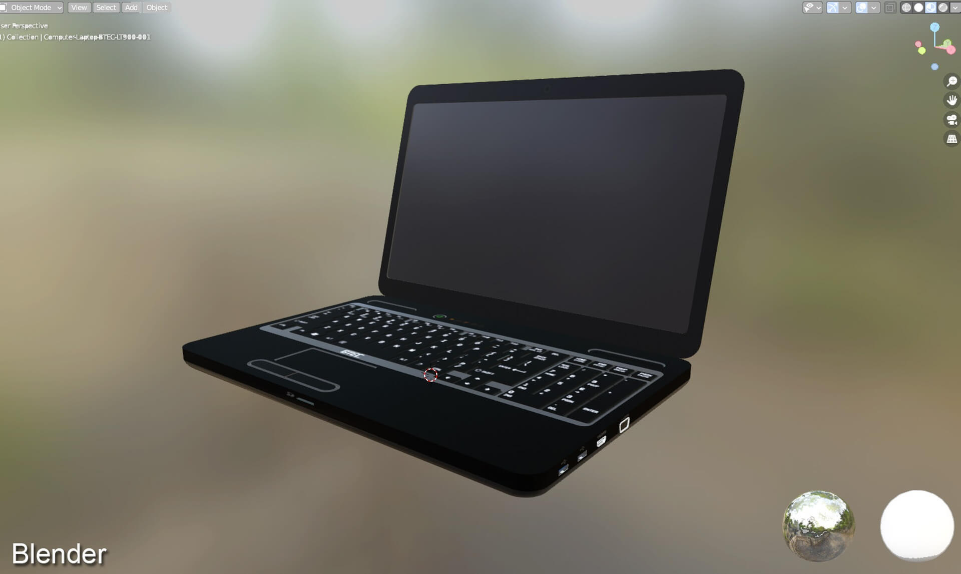 Laptop Computer - Notebook Computer 3D Model by SpiritSwitchboard