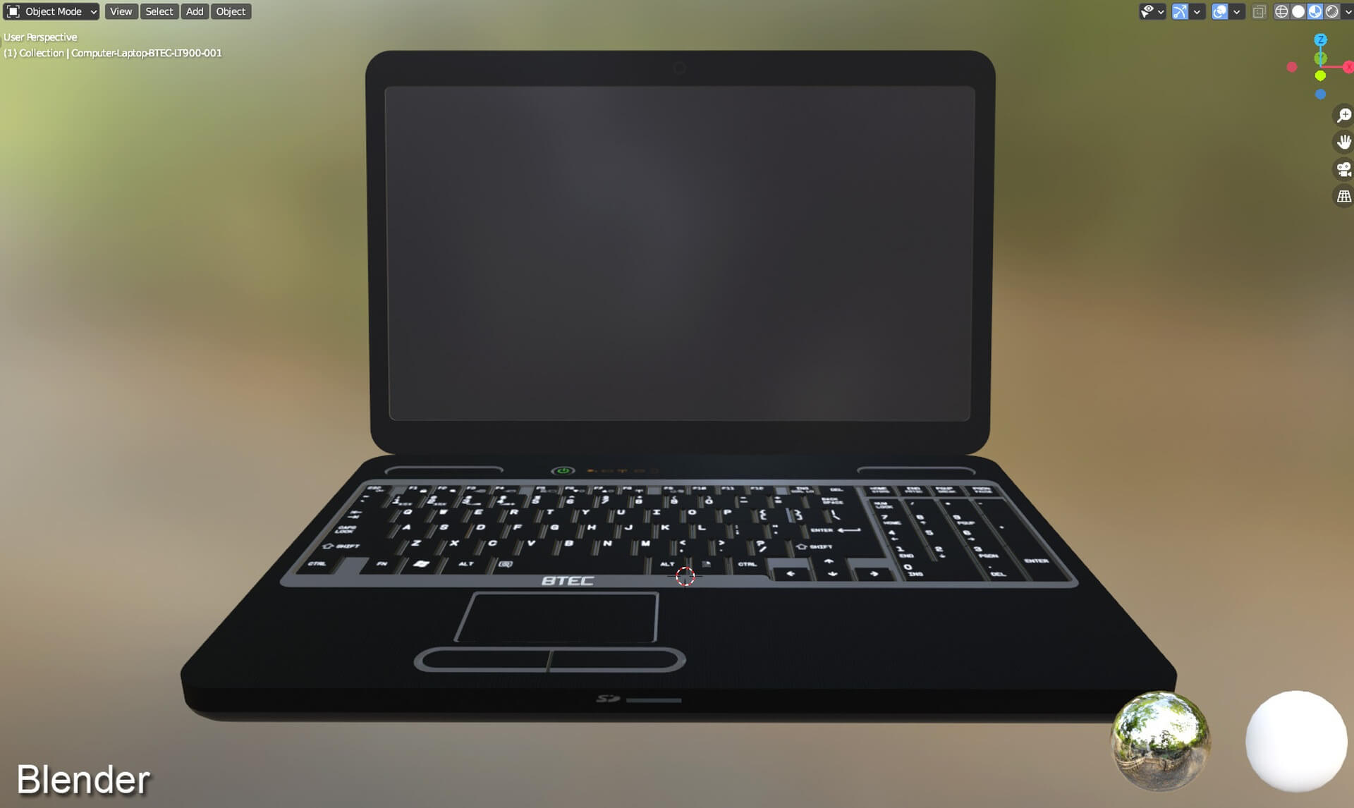 Laptop Computer - Notebook Computer 3D Model by SpiritSwitchboard