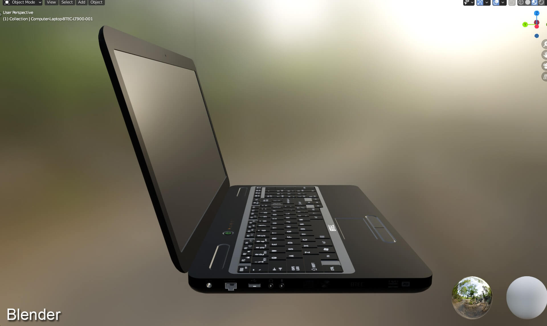 Laptop Computer - Notebook Computer 3D Model by SpiritSwitchboard