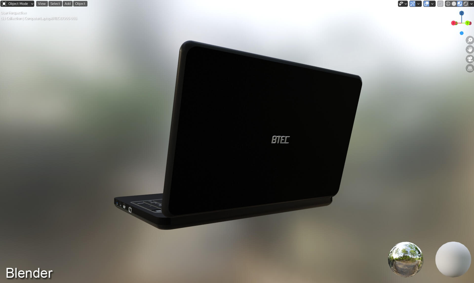 Laptop Computer - Notebook Computer 3D Model by SpiritSwitchboard