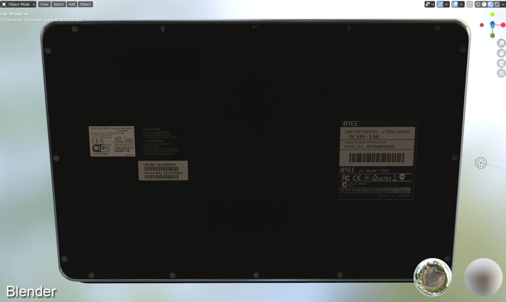 Laptop Computer - Notebook Computer 3D Model by SpiritSwitchboard