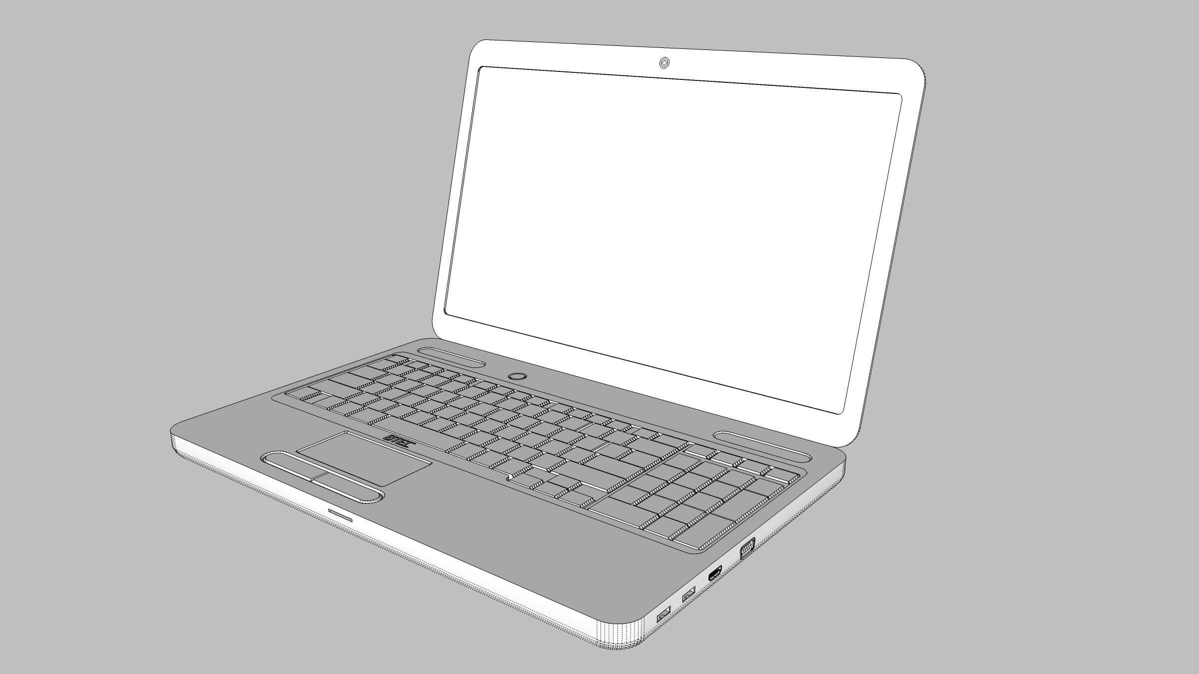 Laptop Computer - Notebook Computer 3D Model by SpiritSwitchboard