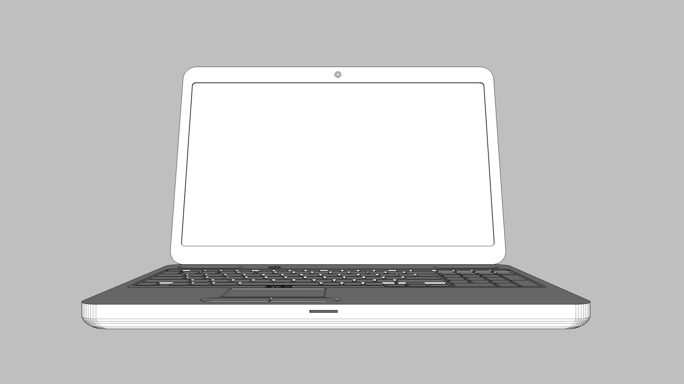 Laptop Computer - Notebook Computer 3D Model by SpiritSwitchboard