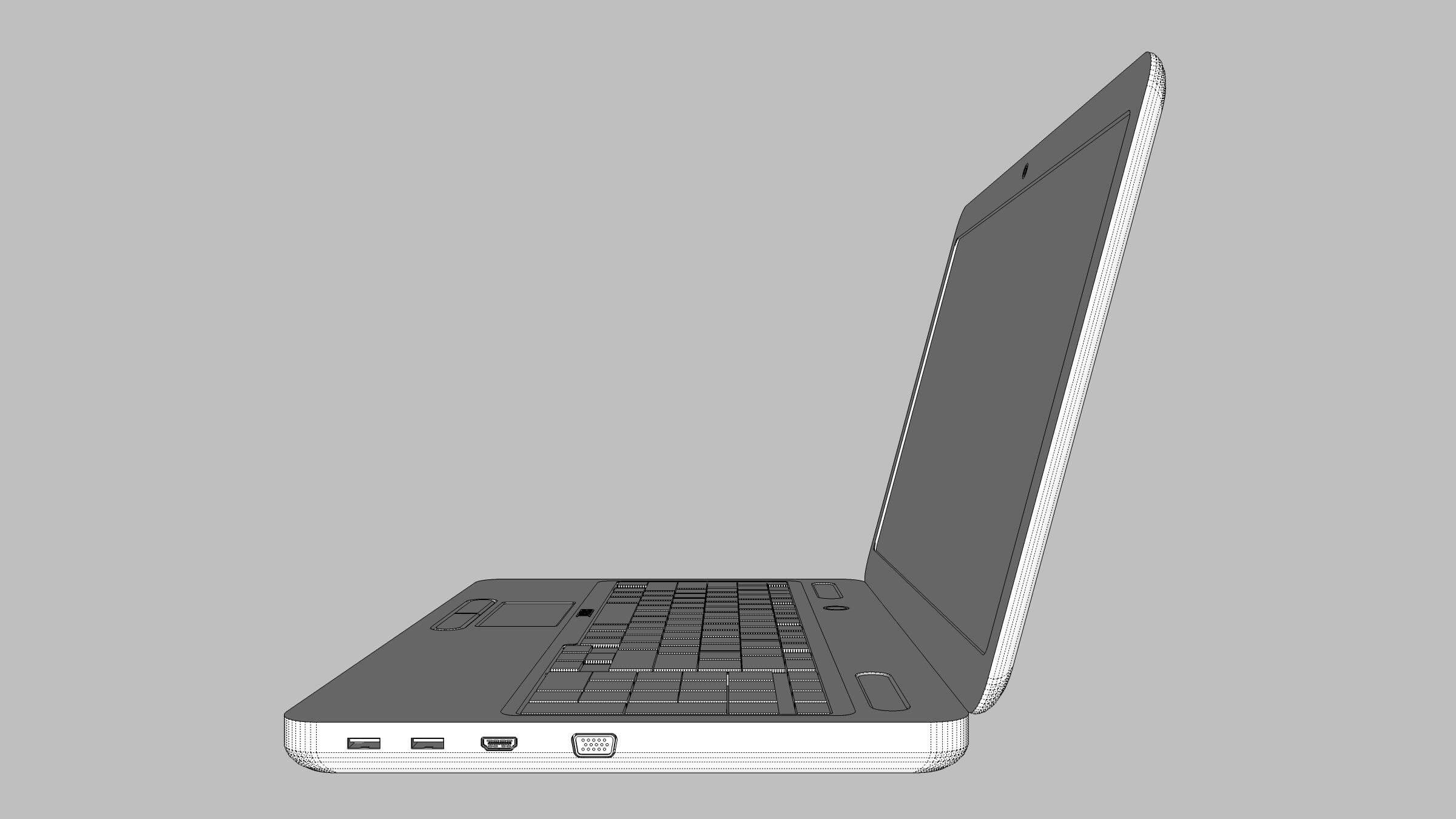 Laptop Computer - Notebook Computer 3D Model by SpiritSwitchboard