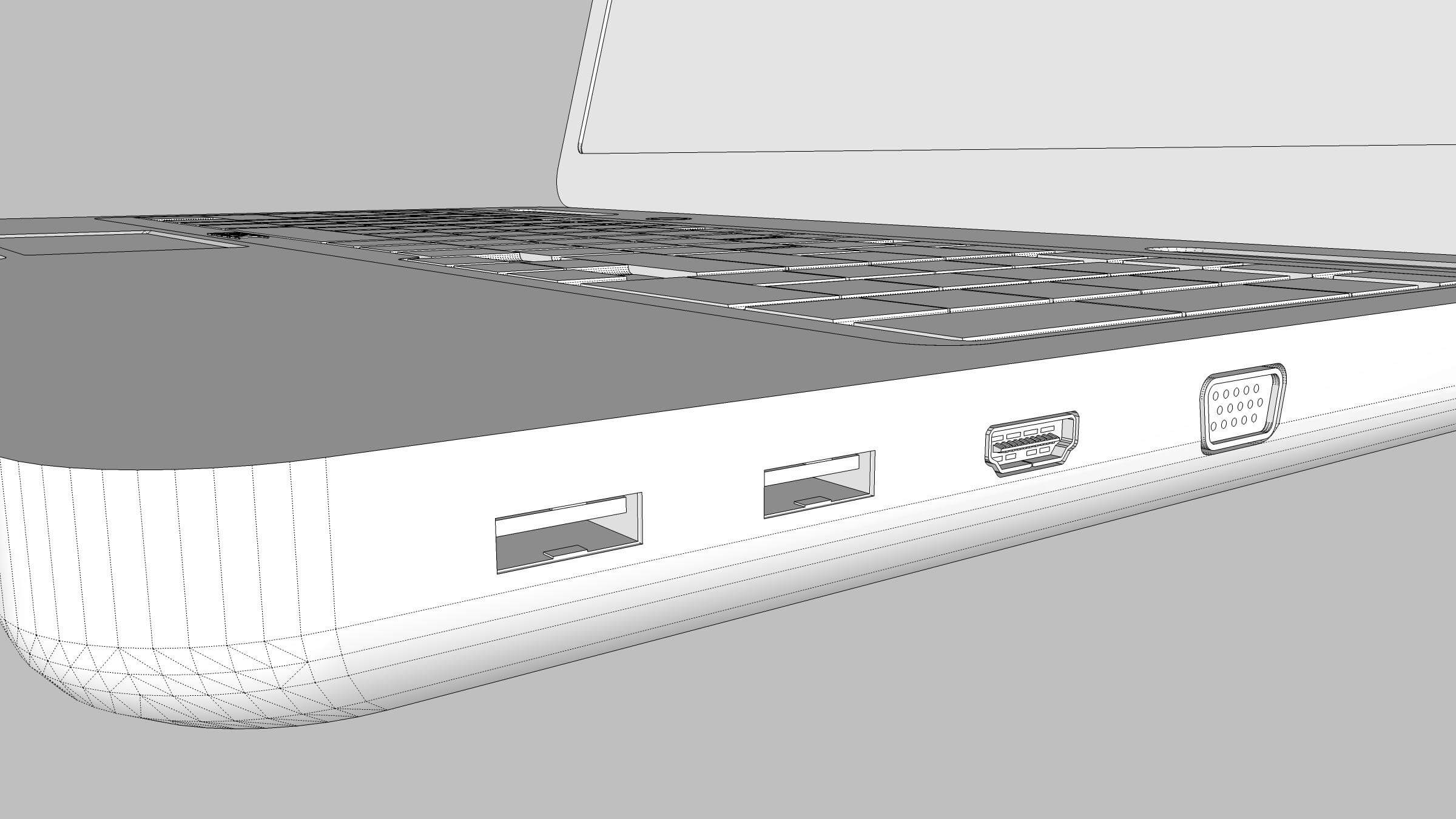 Laptop Computer - Notebook Computer 3D Model by SpiritSwitchboard
