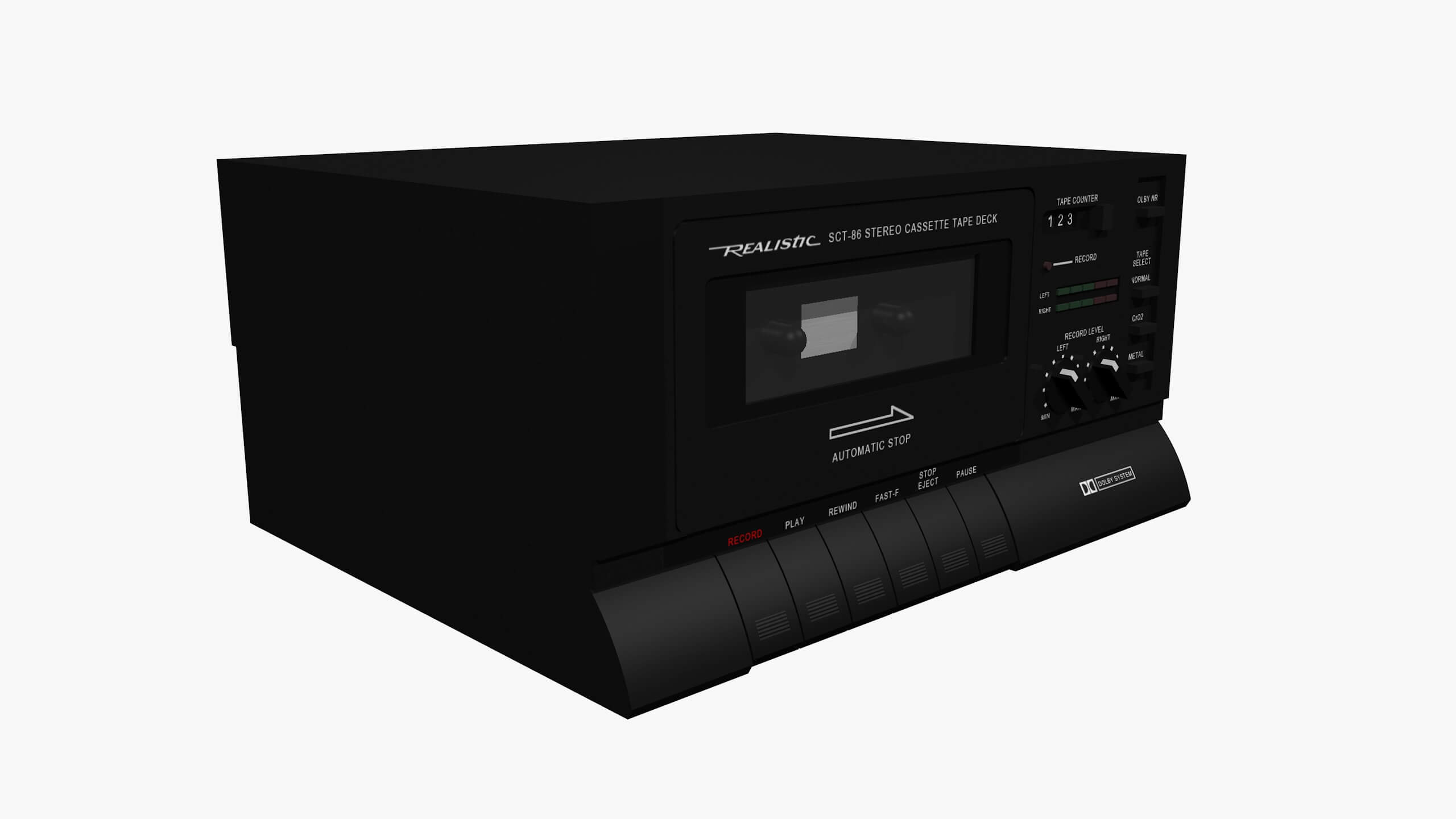 Mini Tape Deck - Realistic SCT-86 3D Model by SpiritSwitchboard