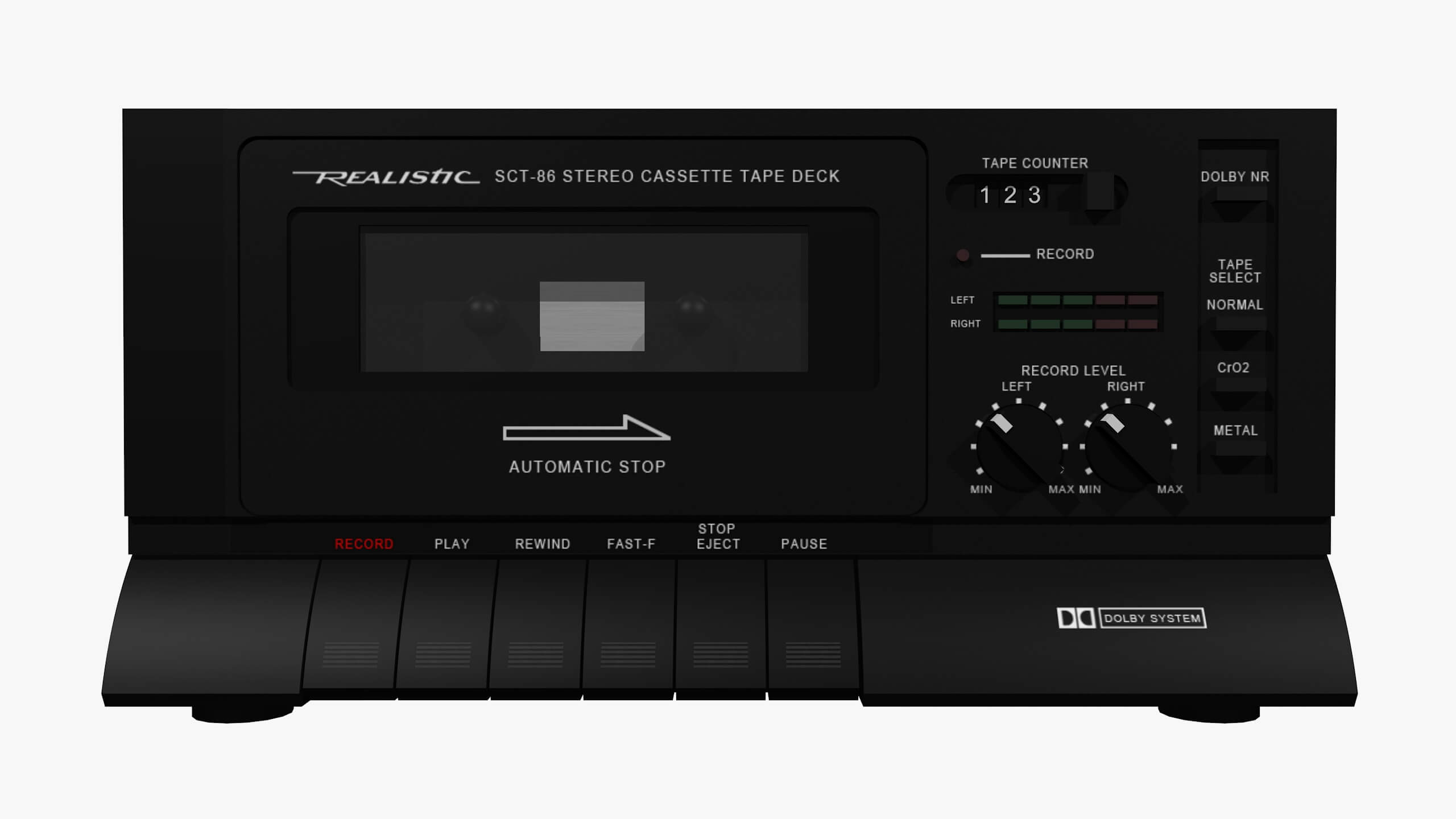 Mini Tape Deck - Realistic SCT-86 3D Model by SpiritSwitchboard