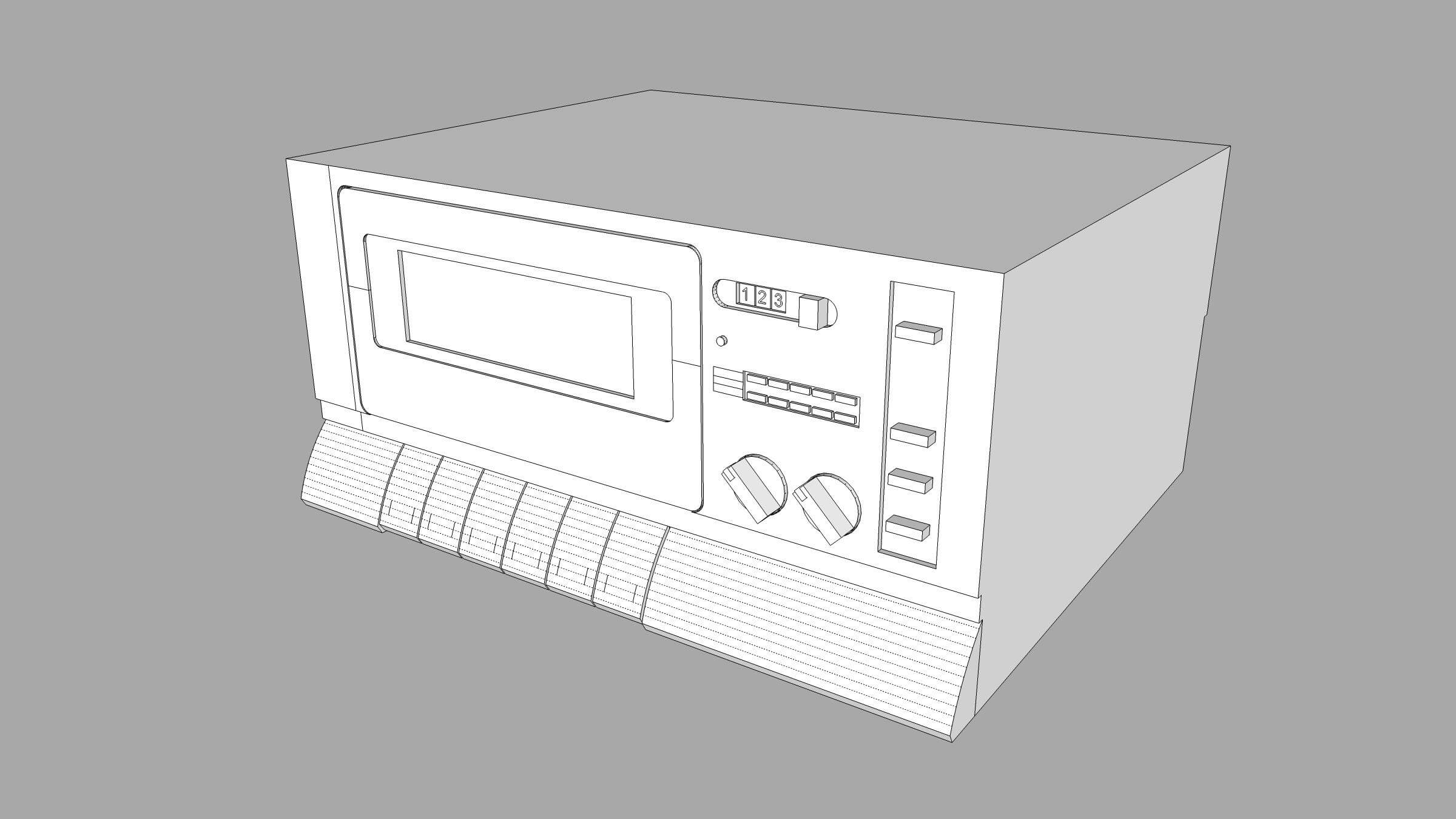 Mini Tape Deck - Realistic SCT-86 3D Model by SpiritSwitchboard