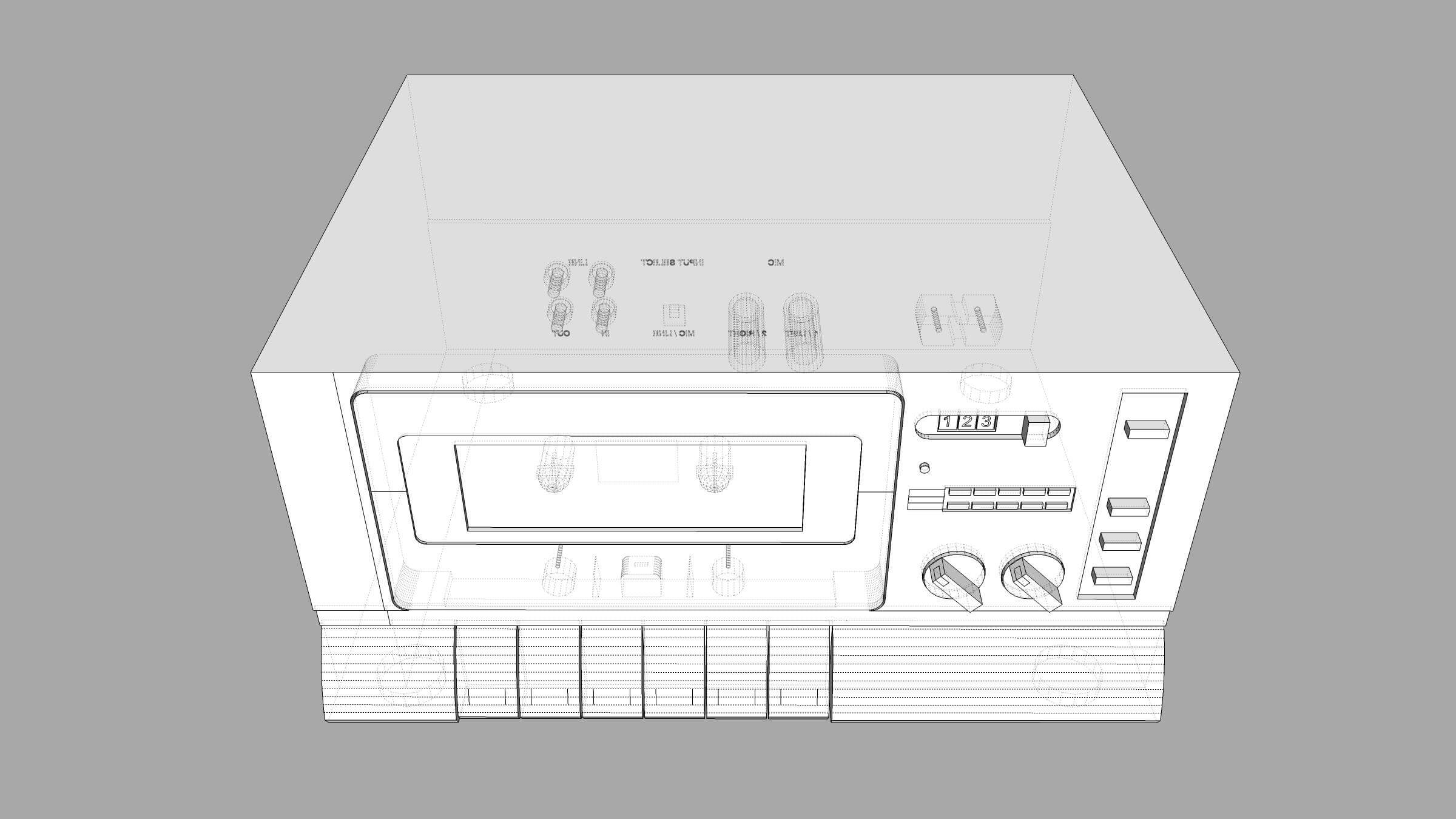 Mini Tape Deck - Realistic SCT-86 3D Model by SpiritSwitchboard