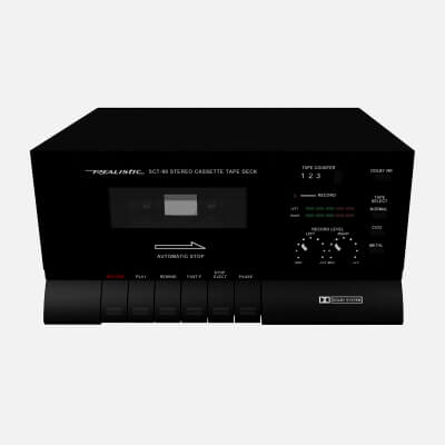 Mini Tape Deck - Realistic SCT-86 3D Model by SpiritSwitchboard