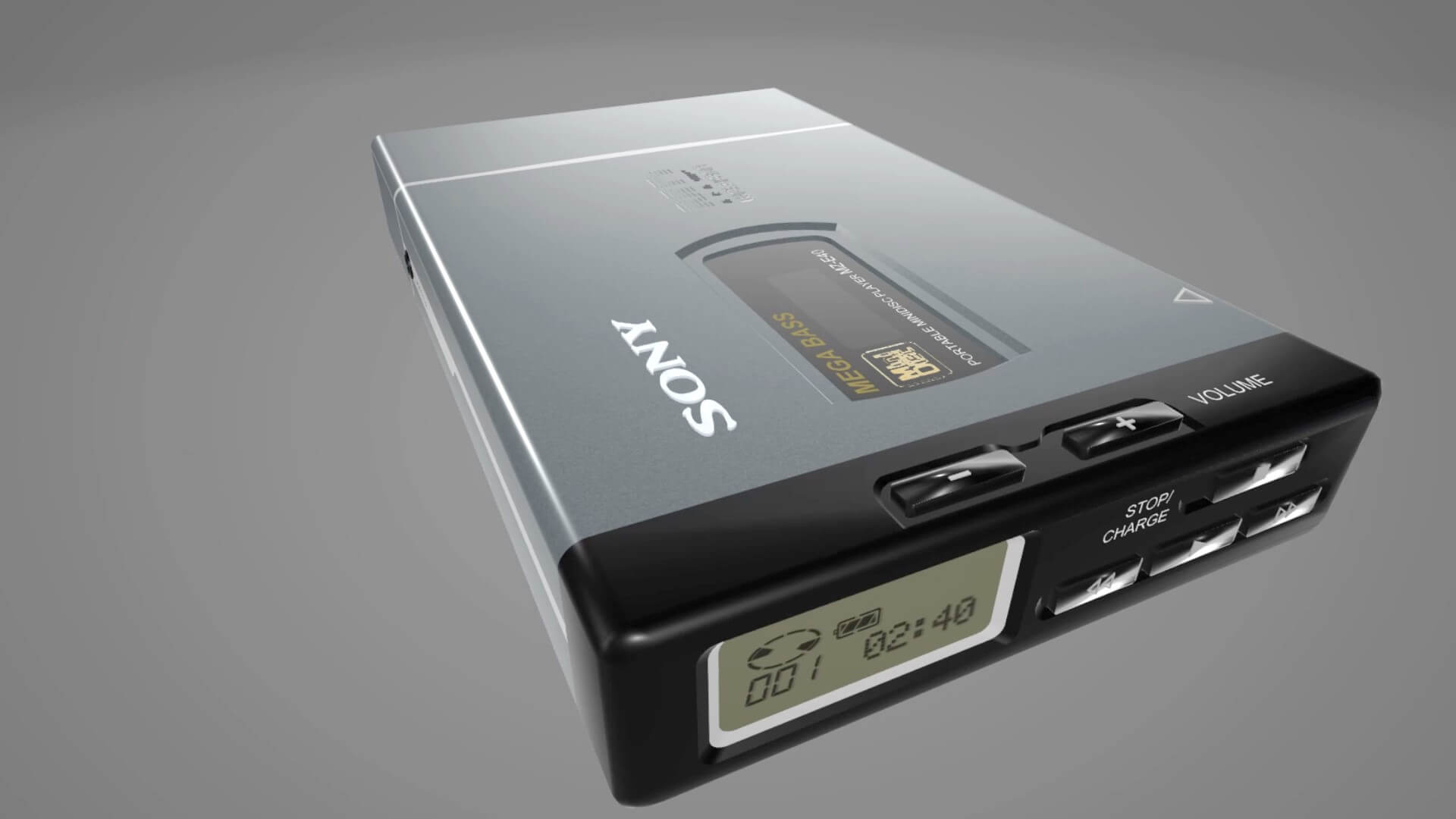 Minidisc Player - Sony Walkman MZ-E40 3D Model by SpiritSwitchboard