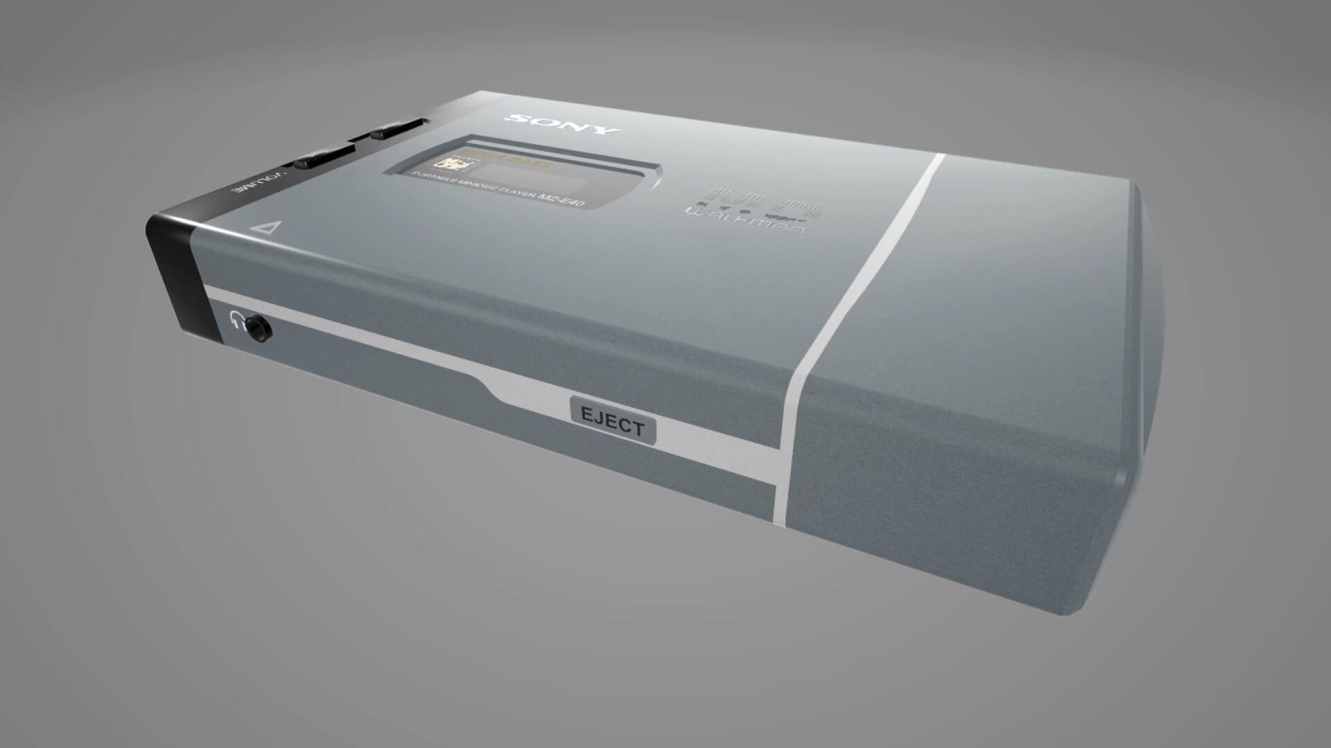 Minidisc Player - Sony Walkman Mz-E40 3D Model by SpiritSwitchboard