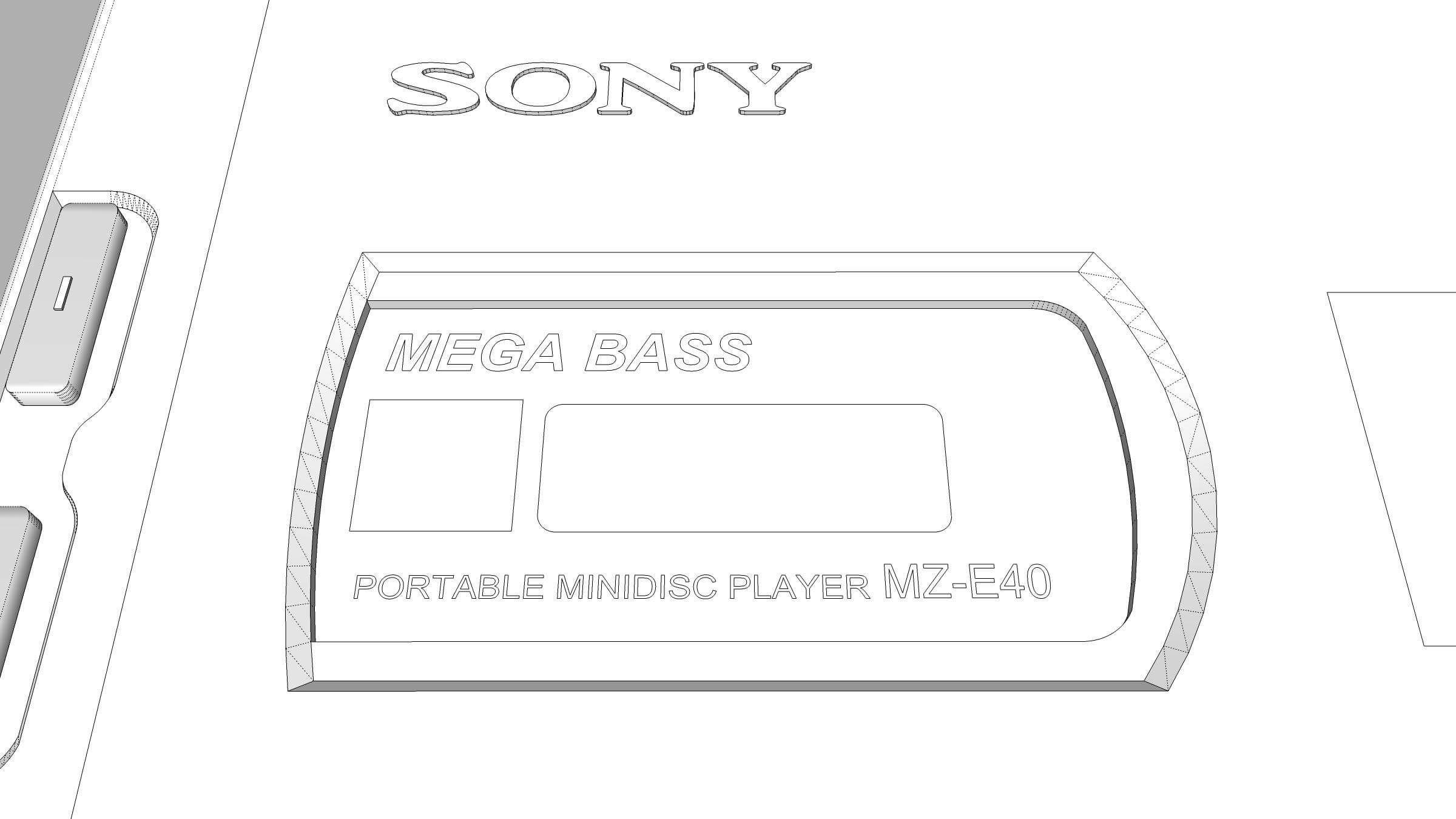 Minidisc Player - Sony Walkman Mz-E40 3D Model by SpiritSwitchboard