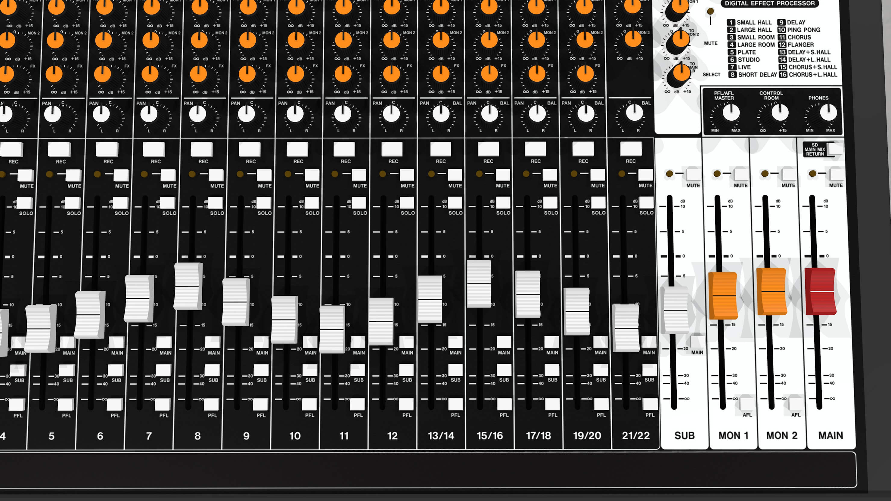 Mixing Board - Live Mixer 3D Model by SpiritSwitchboard