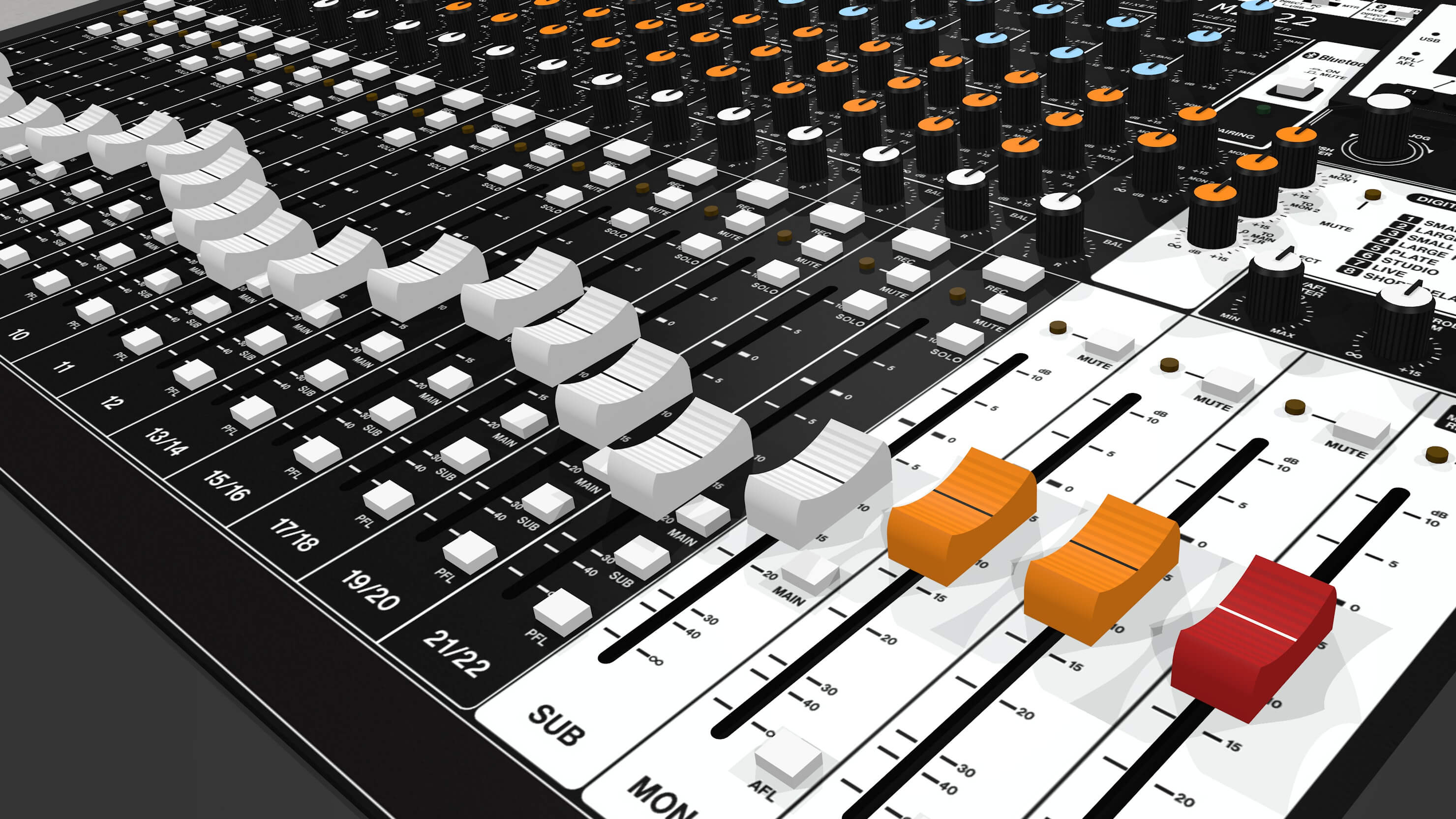 Mixing Board - Live Mixer 3D Model by SpiritSwitchboard