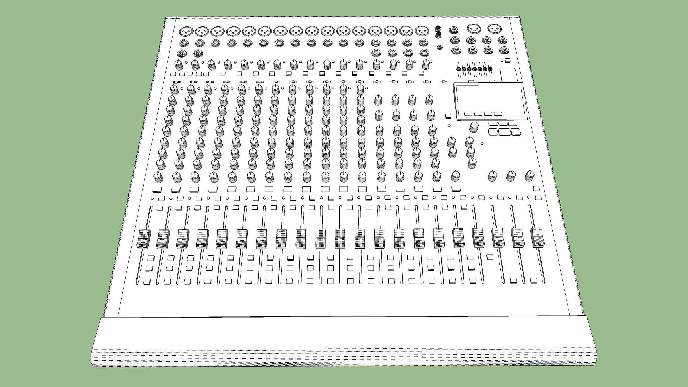Mixing Board - Live Mixer 3D Model by SpiritSwitchboard