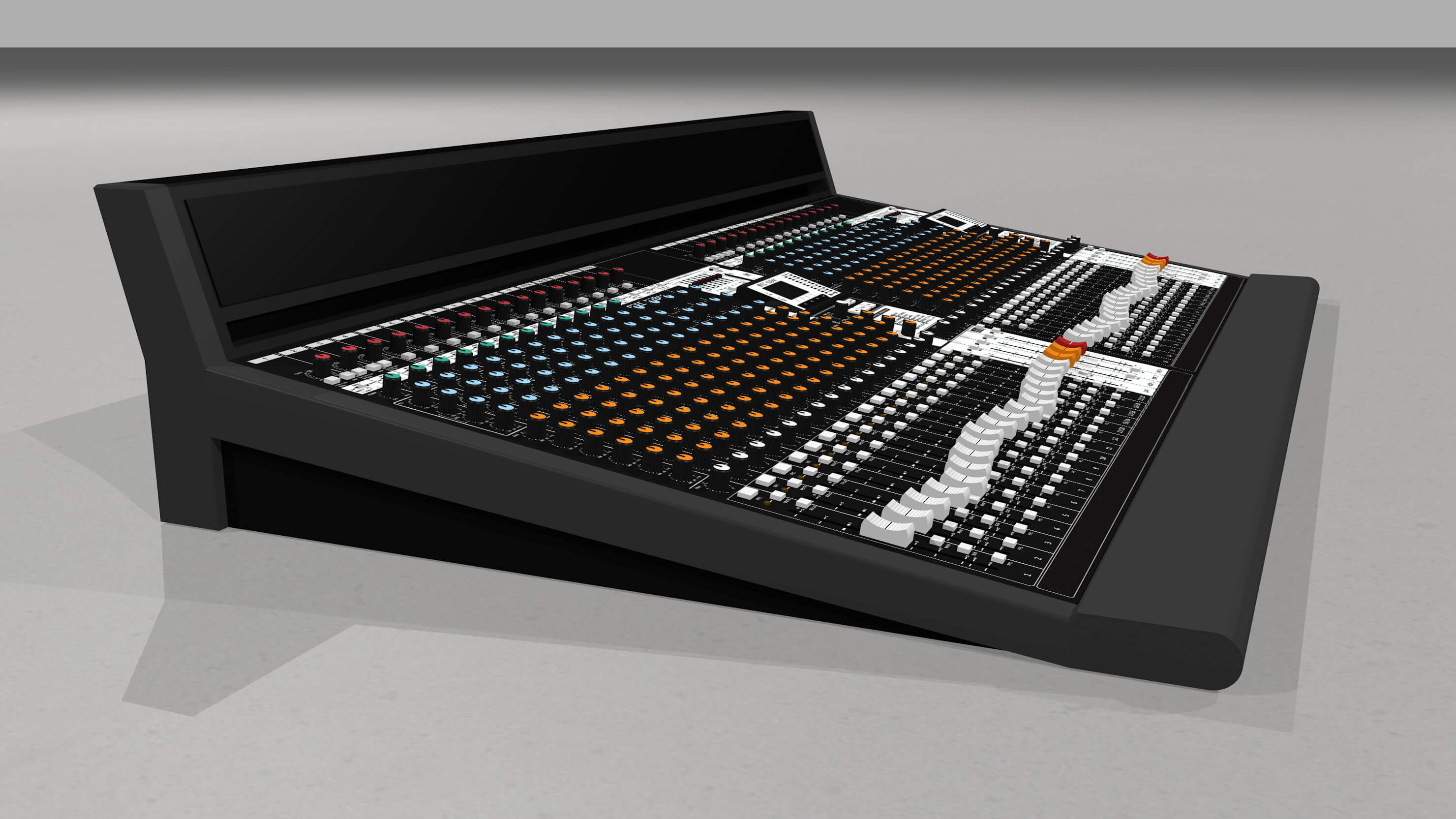 Mixing Board - Recording Studio Mixer 3D Model by SpiritSwitchboard