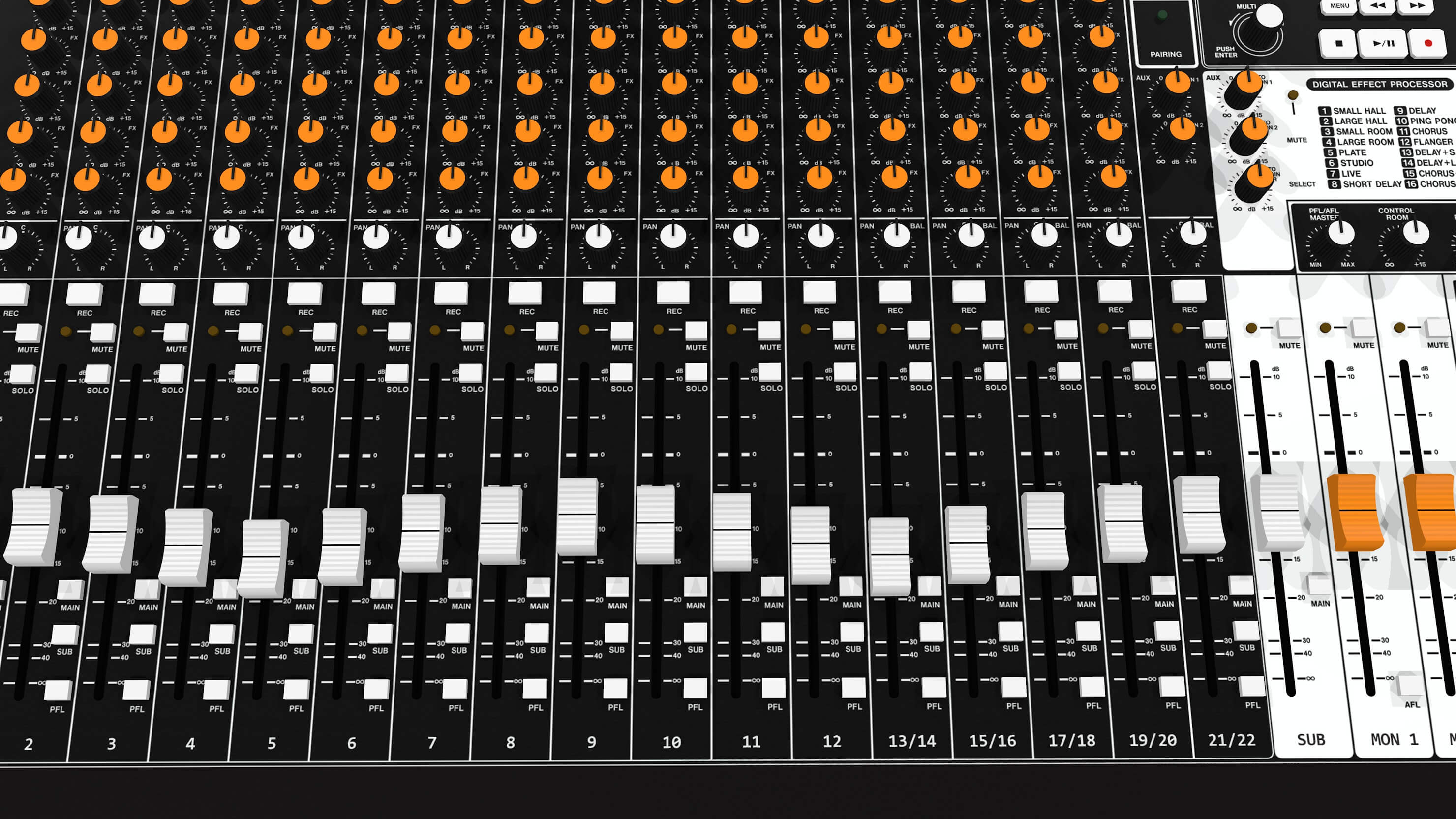 Mixing Board - Recording Studio Mixer 3D Model by SpiritSwitchboard