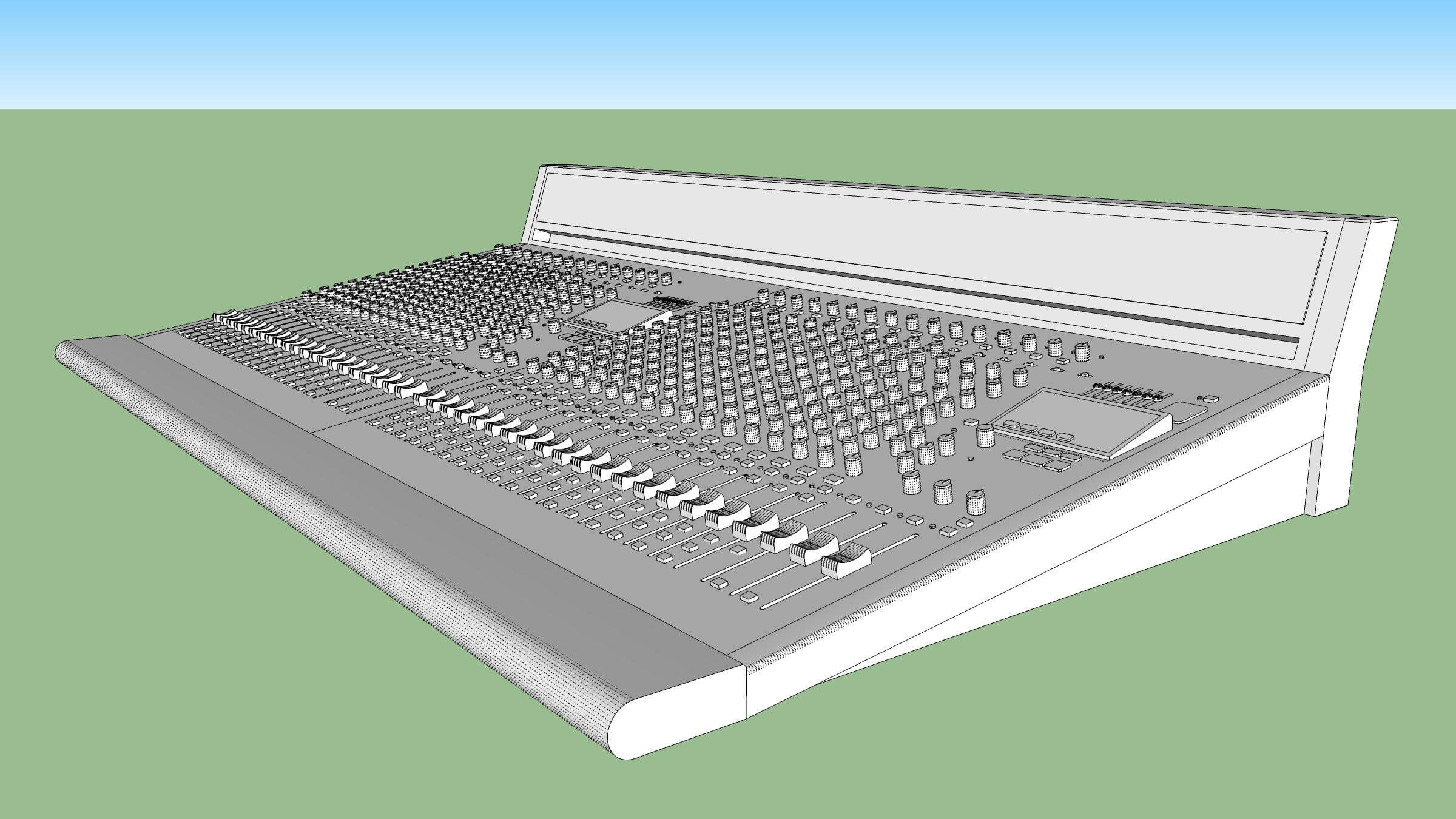 Mixing Board - Recording Studio Mixer 3D Model by SpiritSwitchboard
