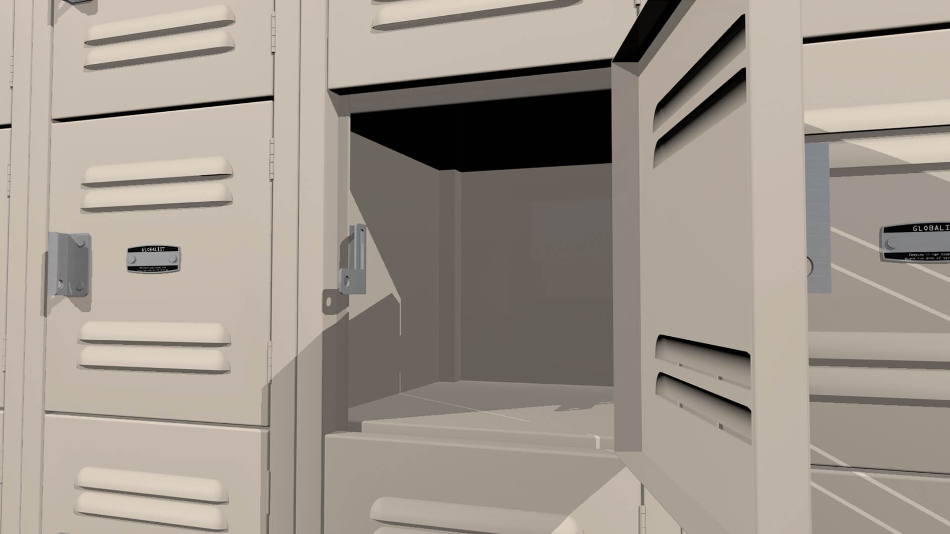 Modular Lockers With Interior - 3D Model by SpiritSwitchboard