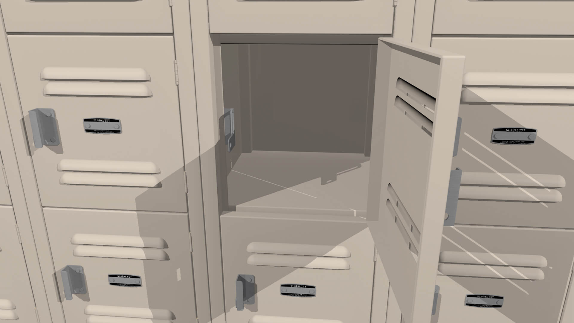 Modular Lockers With Interior - 3D Model by SpiritSwitchboard