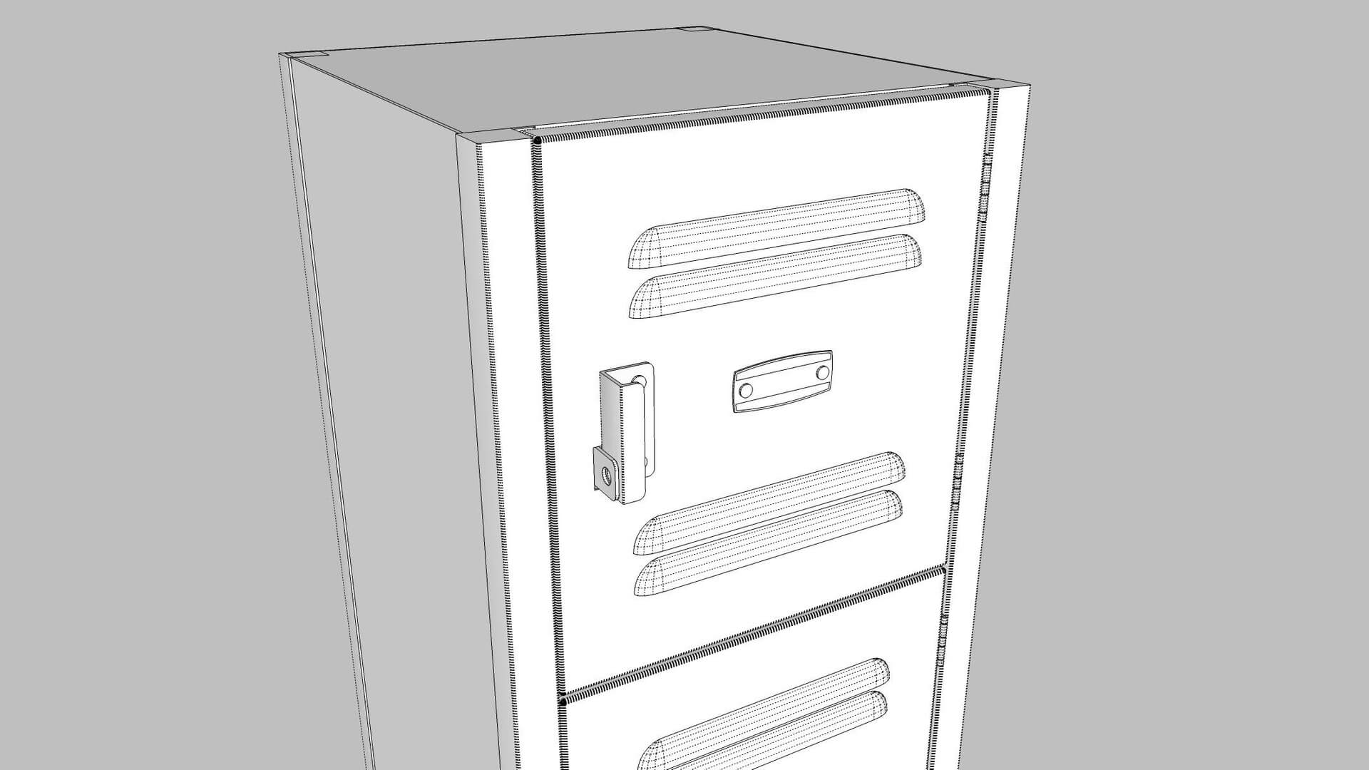 Modular Lockers With Interior - 3D Model by SpiritSwitchboard
