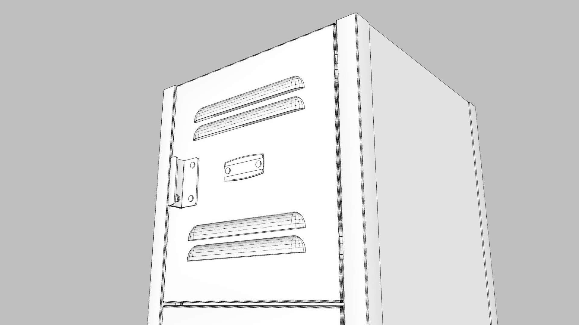 Modular Lockers With Interior - 3D Model by SpiritSwitchboard