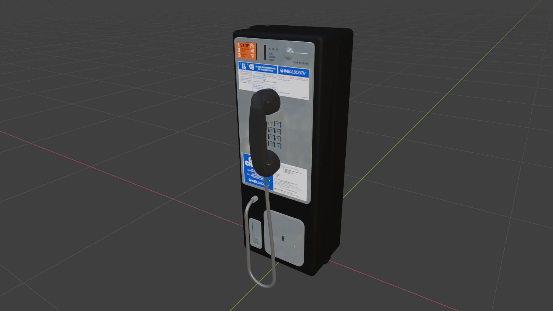 Payphone - Standalone Unit 3D Model by SpiritSwitchboard