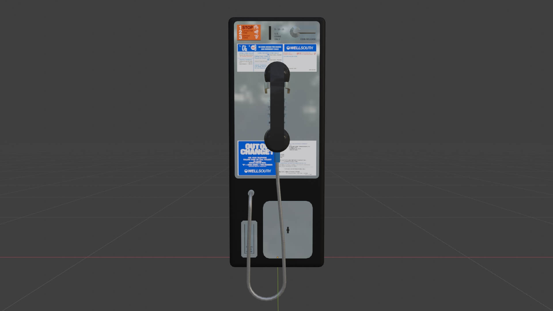 Payphone - Standalone Unit 3D Model by SpiritSwitchboard