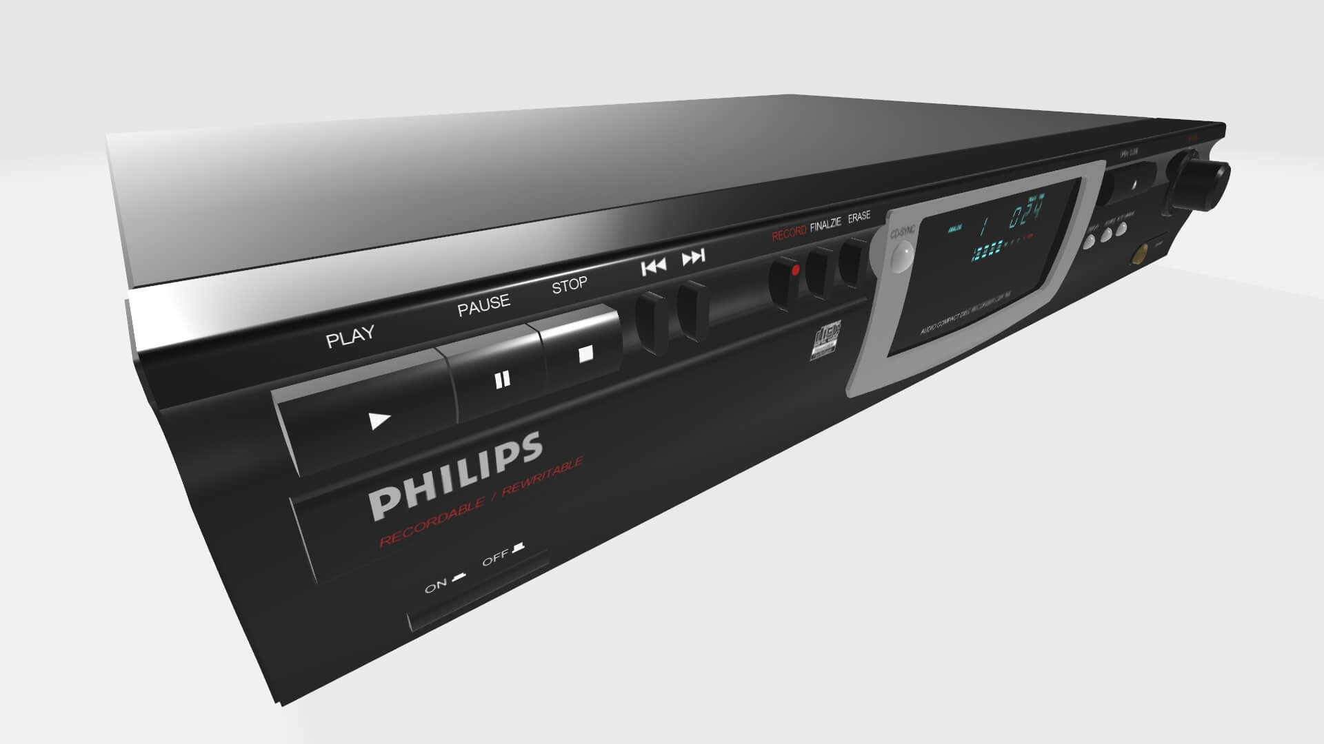 Philips CD Burner Deck - 3D Model by SpiritSwitchboard
