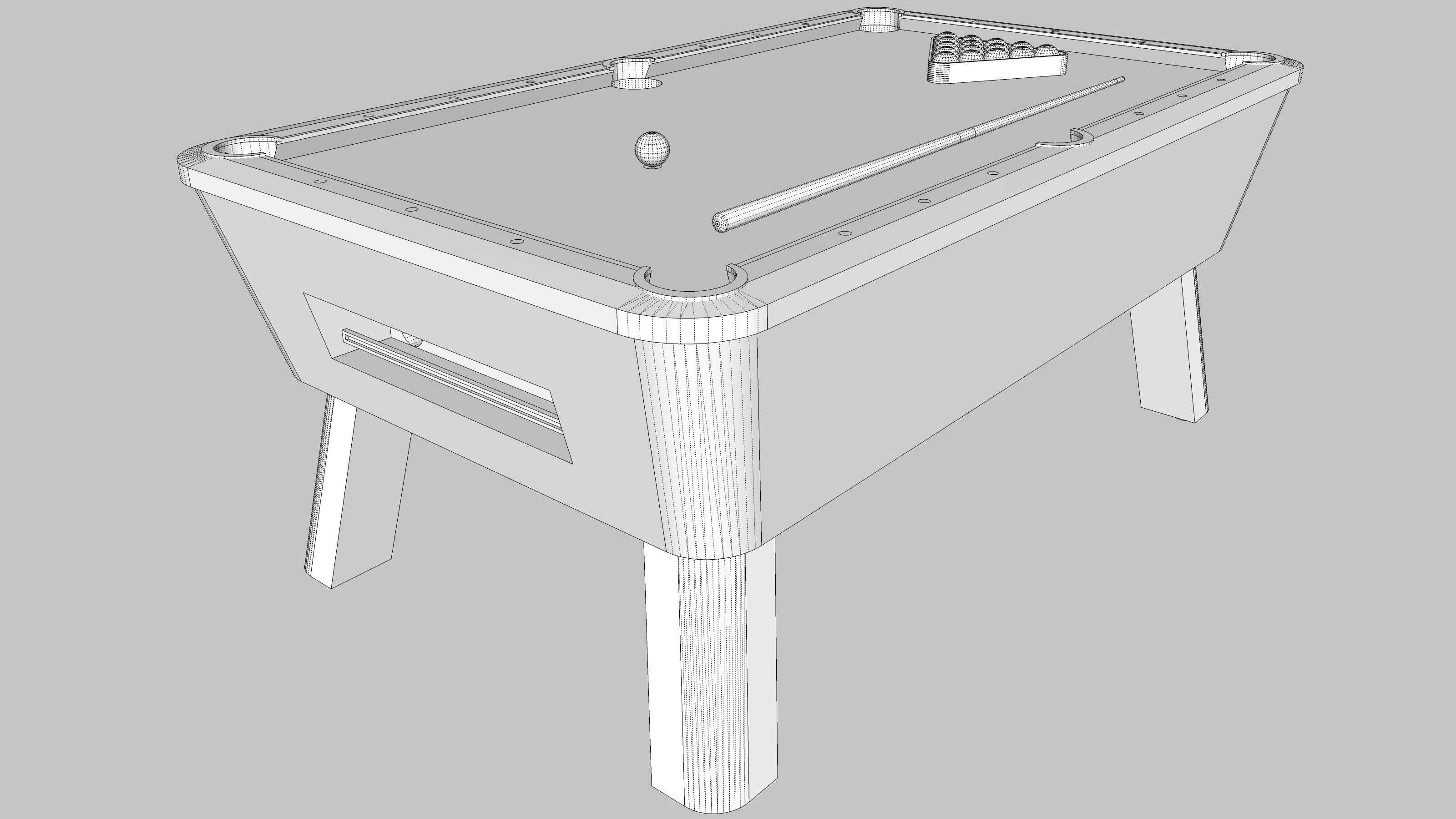 Pool Table - Billiards Set 3D Model by SpiritSwitchboard