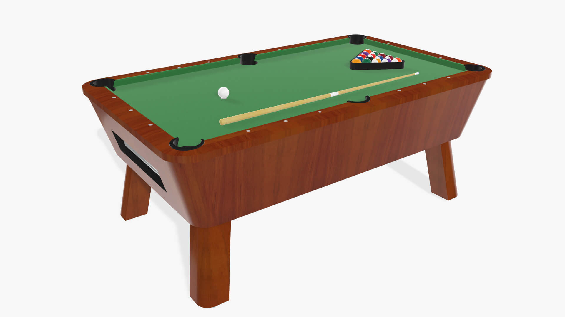 Pool Table - Billiards Set 3D Model by SpiritSwitchboard