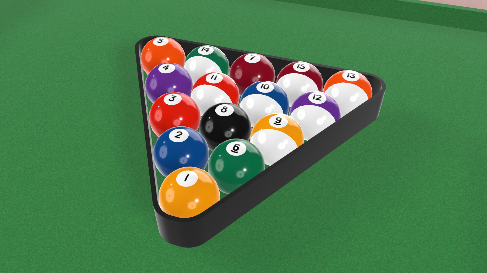 Pool Table - Billiards Set 3D Model by SpiritSwitchboard
